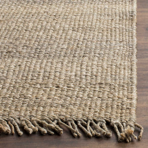 Natural Fiber Solid Gray Area Rug - Froy.com