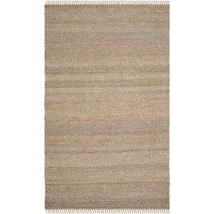 Natural Fiber Solid Gray Area Rug - Froy.com