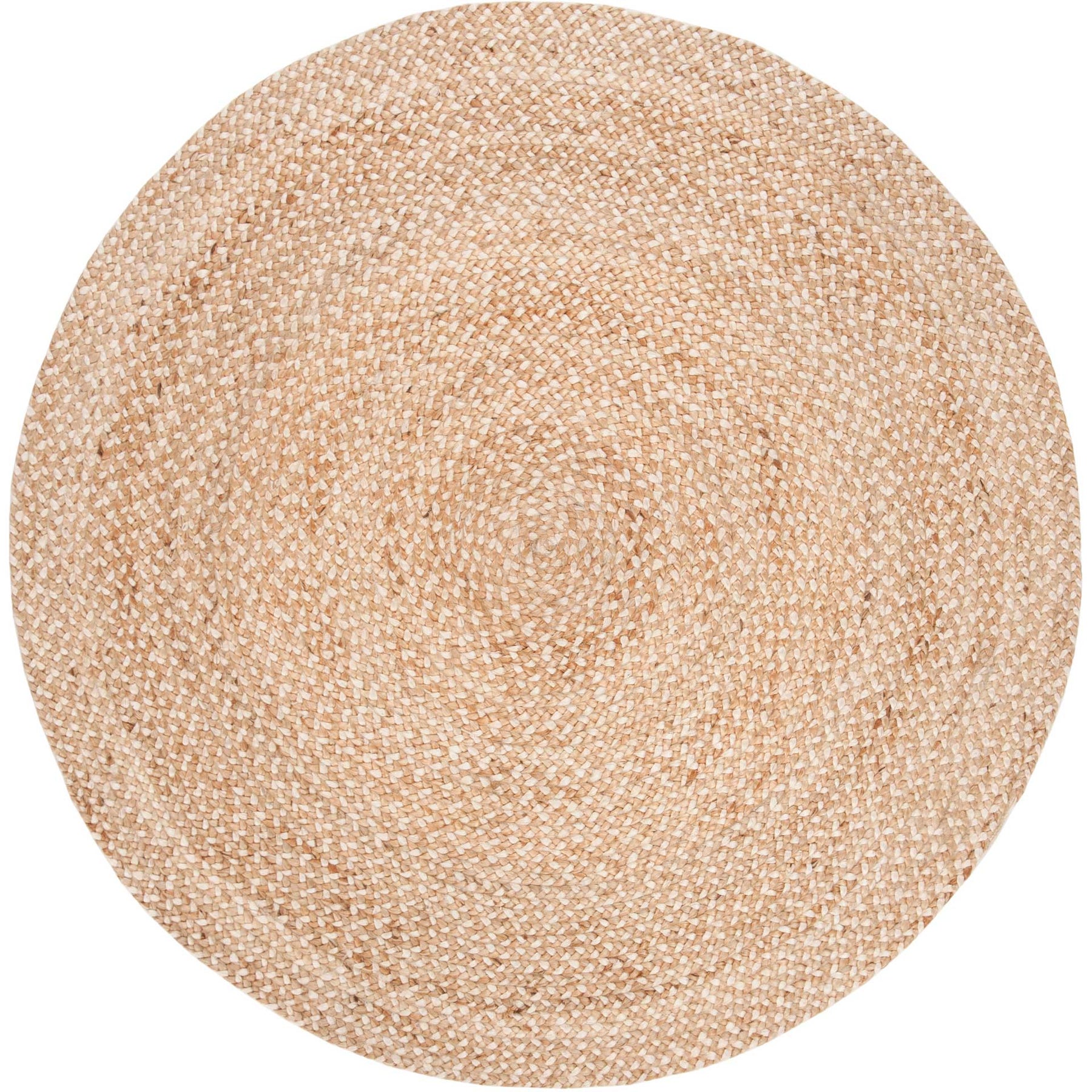 Natural Fiber Natural/Ivory Round Rug - Froy.com