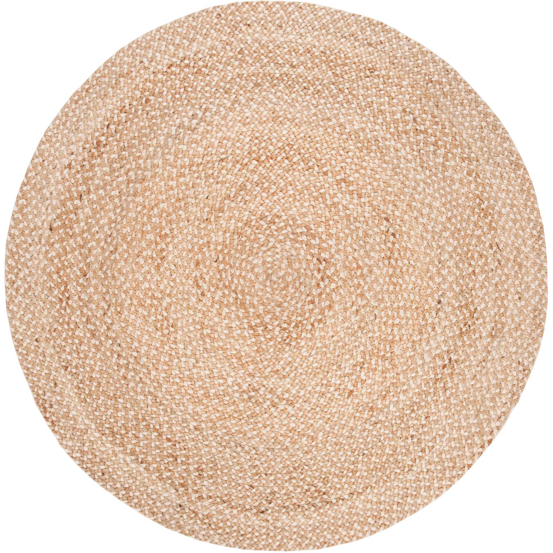 Natural Fiber Natural/Ivory Round Rug - Froy.com