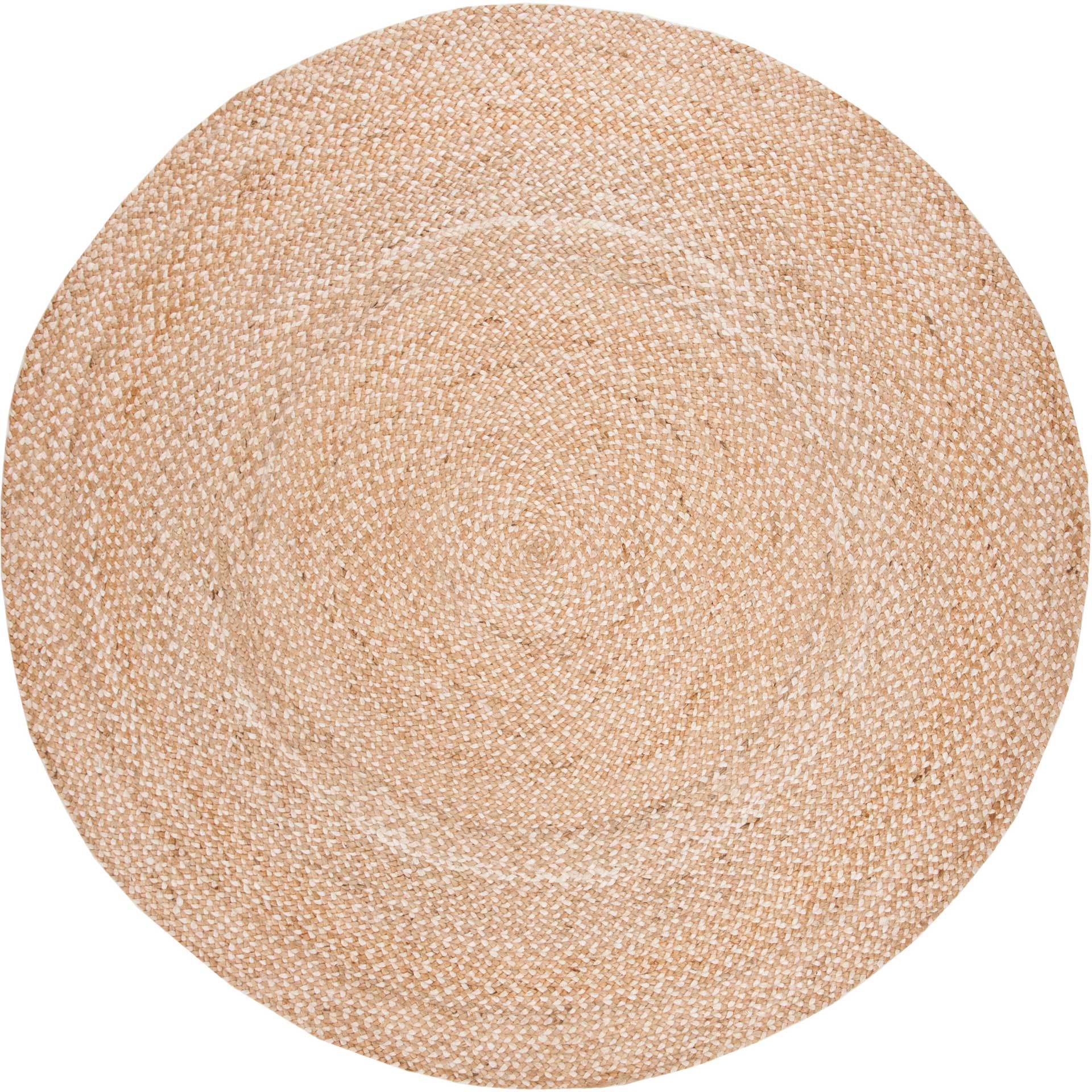 Natural Fiber Natural/Ivory Round Rug - Froy.com