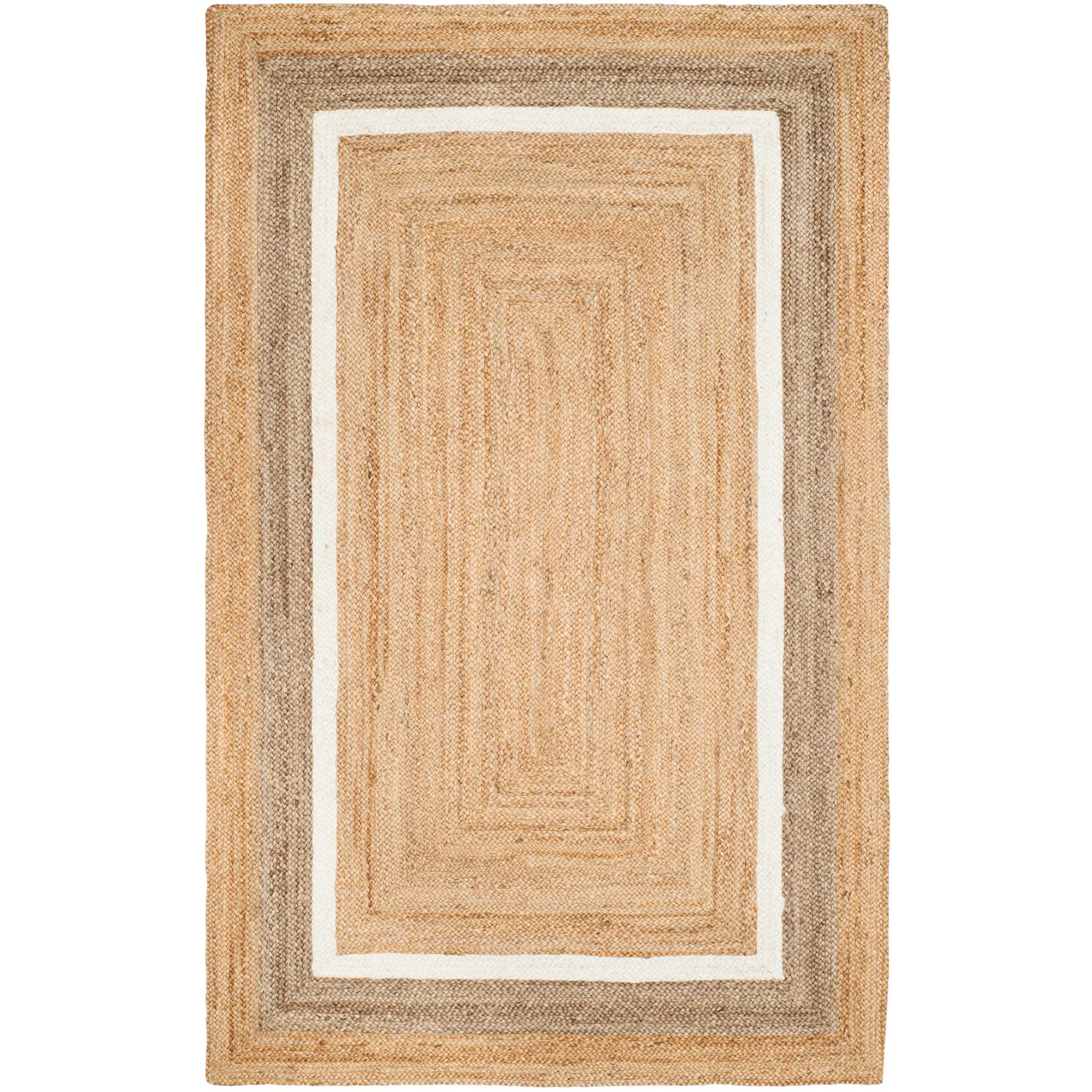 Natural Fiber Natural/Gray/Ivory Area Rug - Froy.com