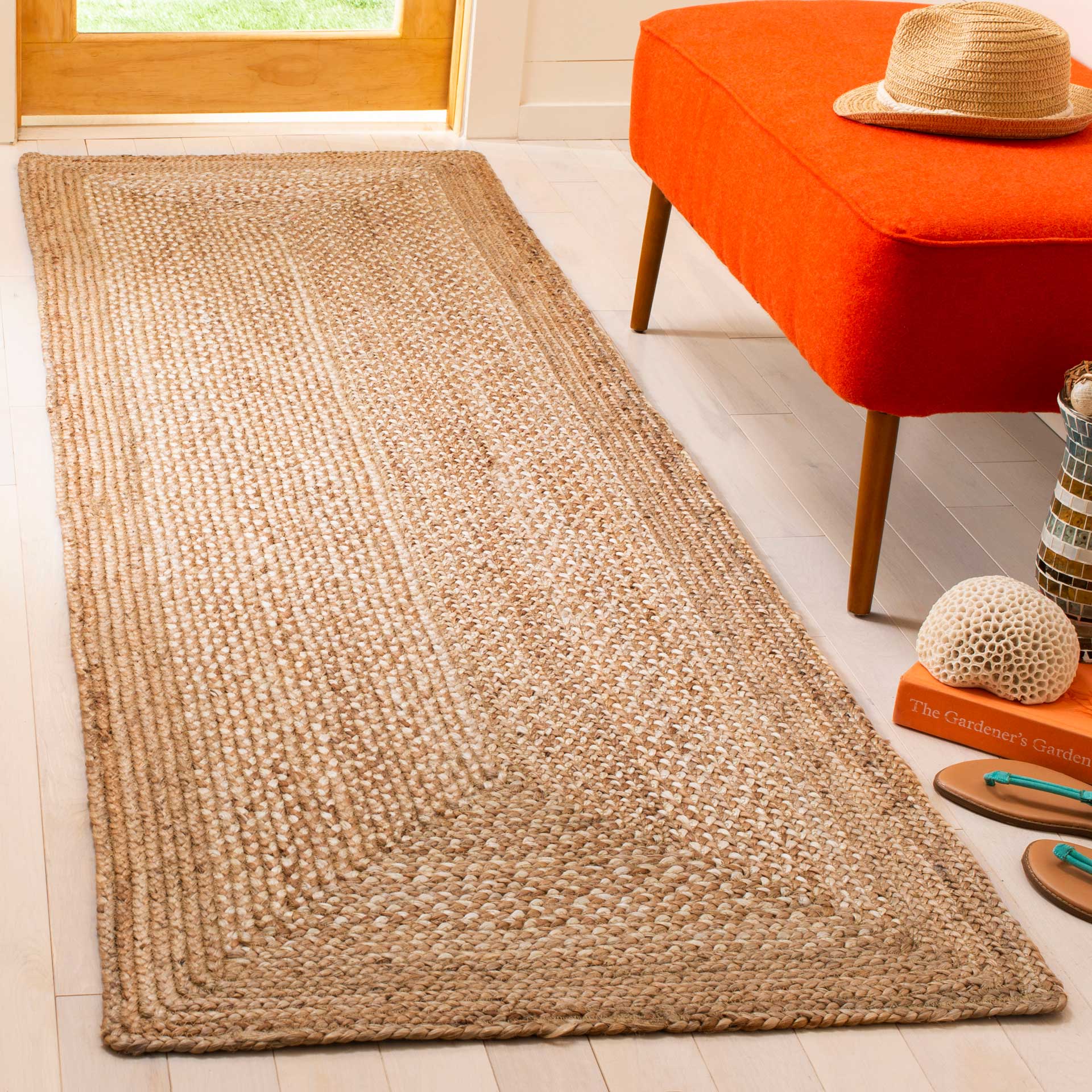 Natural Fiber Natural/Ivory Runner Rug - Froy.com