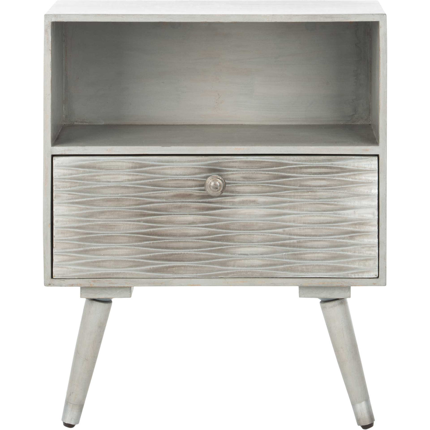 Braith 1 Drawer Textured Nightstand Gray Walnut - Froy.com