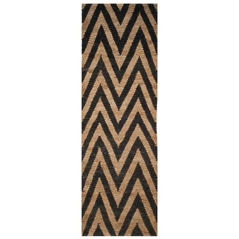 Organic Black/Natural Runner Rug - Froy.com
