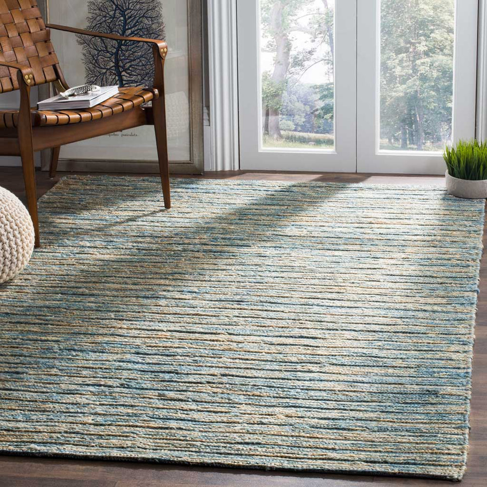 Organic Light Blue/Natural Area Rug - Froy.com