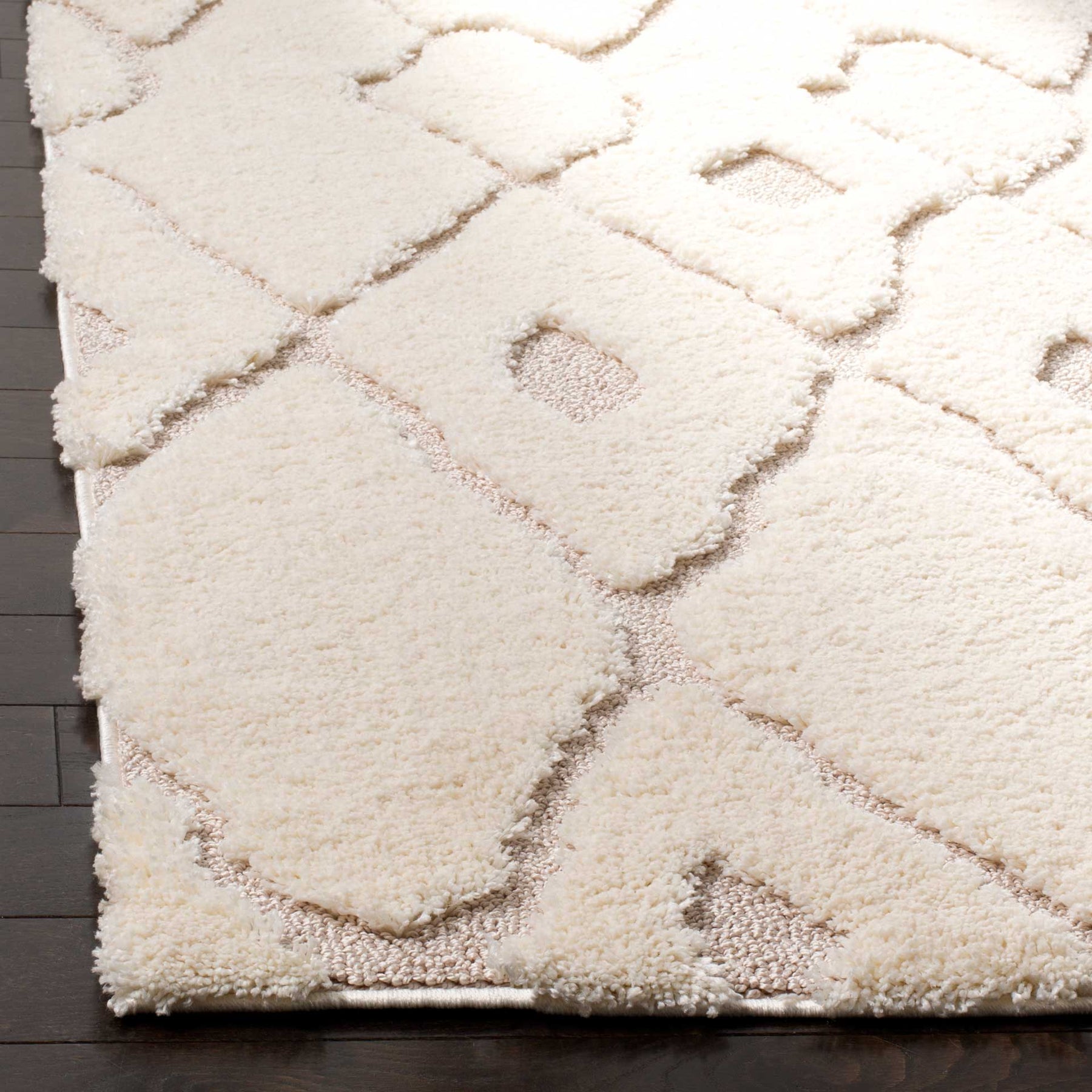 Olympia Shag Cream/Beige Area Rug - Froy.com