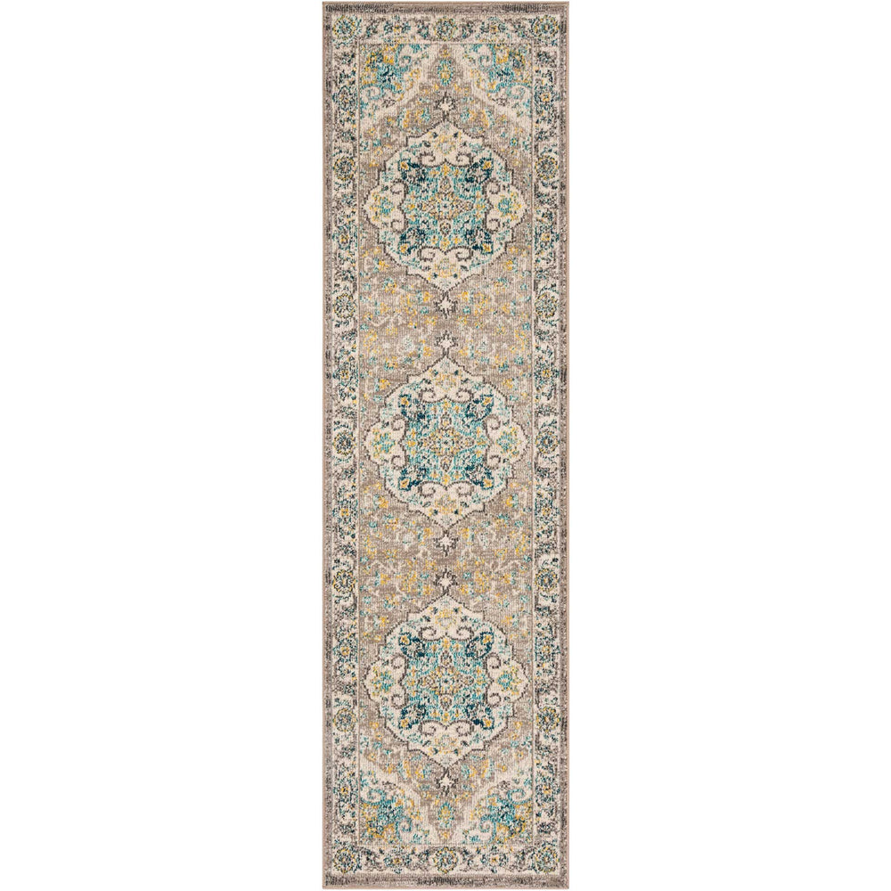 Phoenix Ivory/Gray Runner Rug - Froy.com