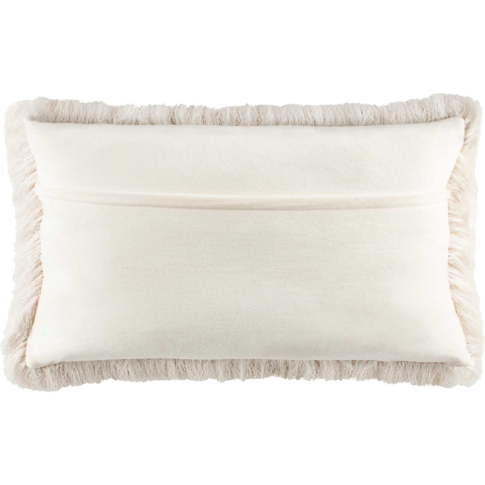 Cactus Silk Shag Pillow Ivory - Froy.com