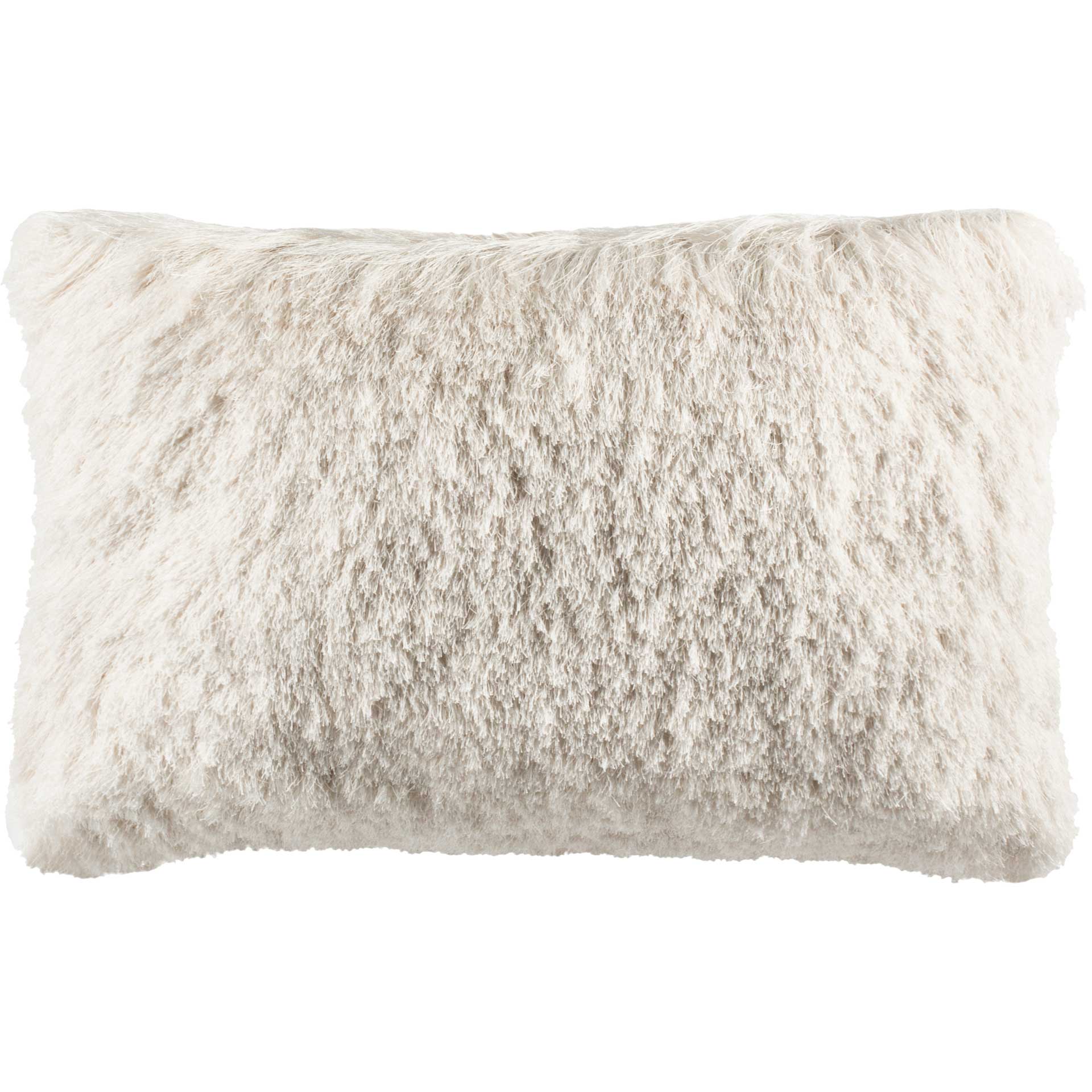 Cactus Silk Shag Pillow Ivory - Froy.com