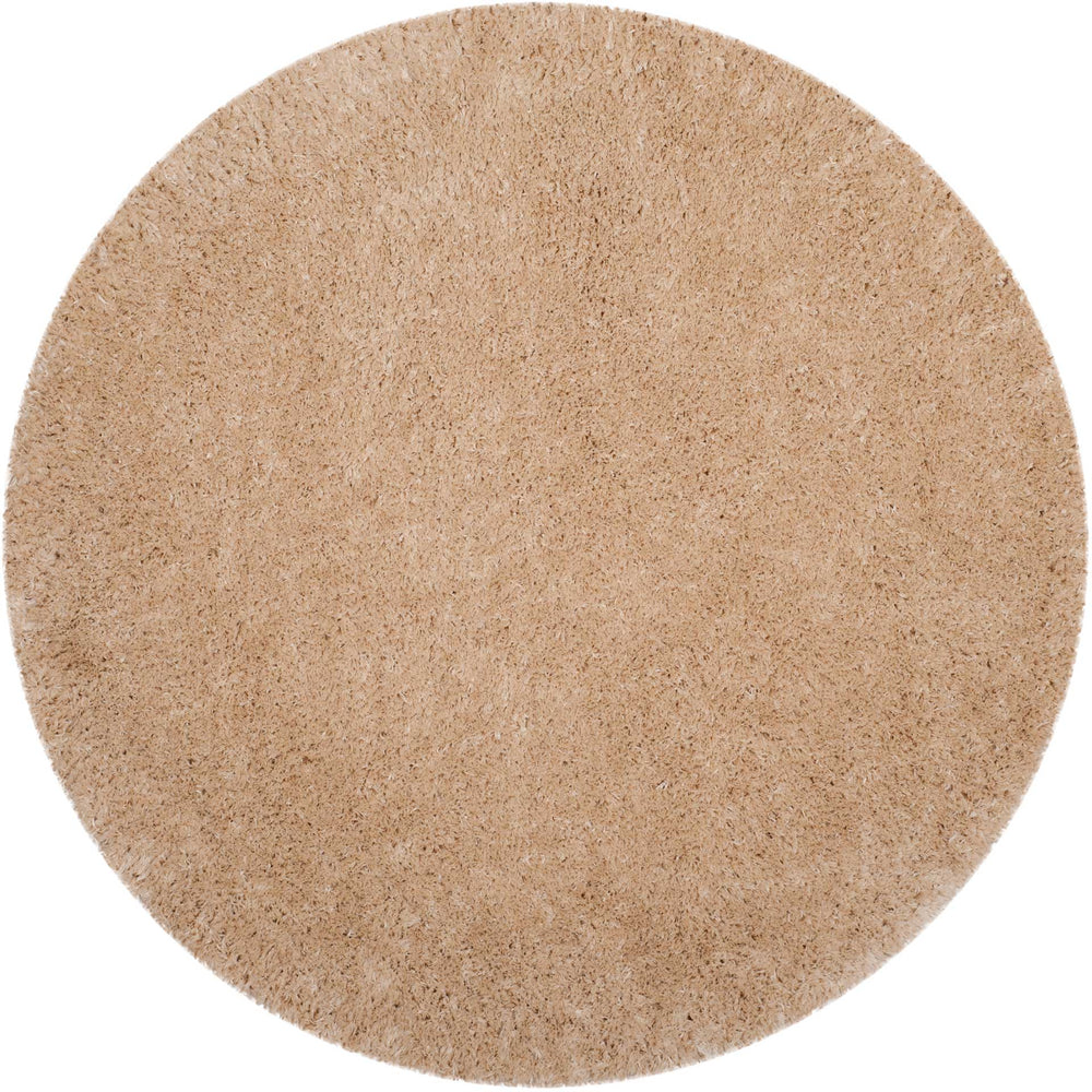 Polar Shag Light Beige Round Rug - Froy.com