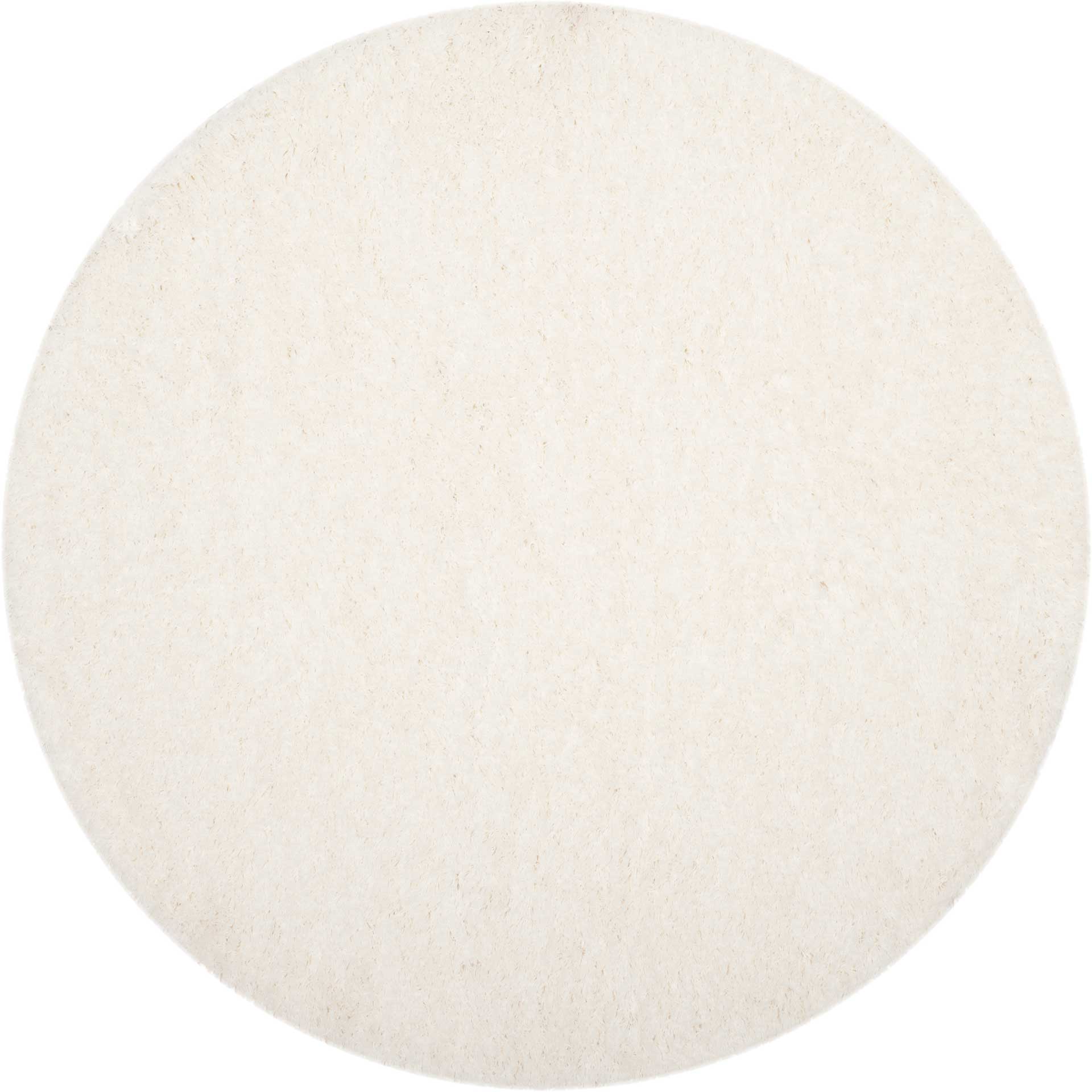 Polar Shag White Round Rug - Froy.com