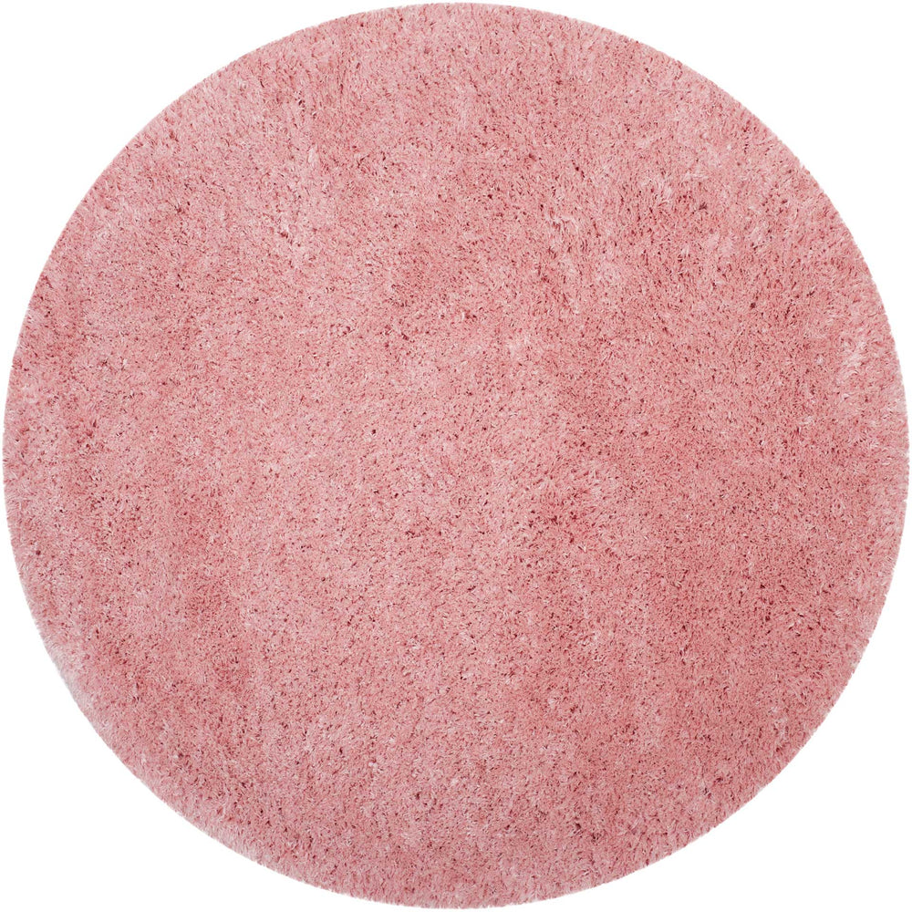 Polar Shag Light Pink Round Rug - Froy.com