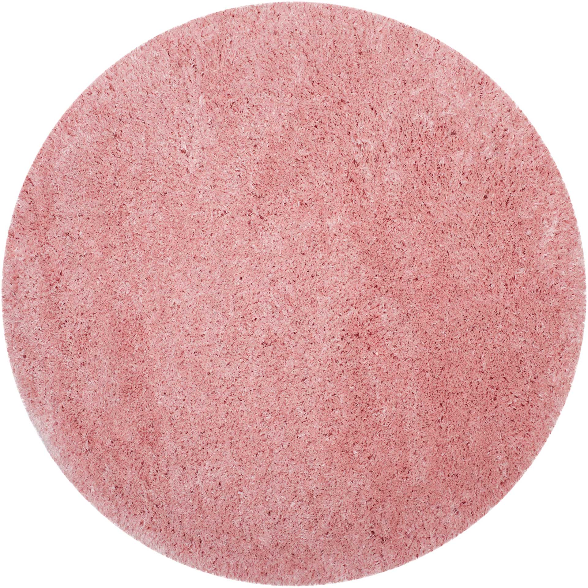Polar Shag Light Pink Round Rug - Froy.com