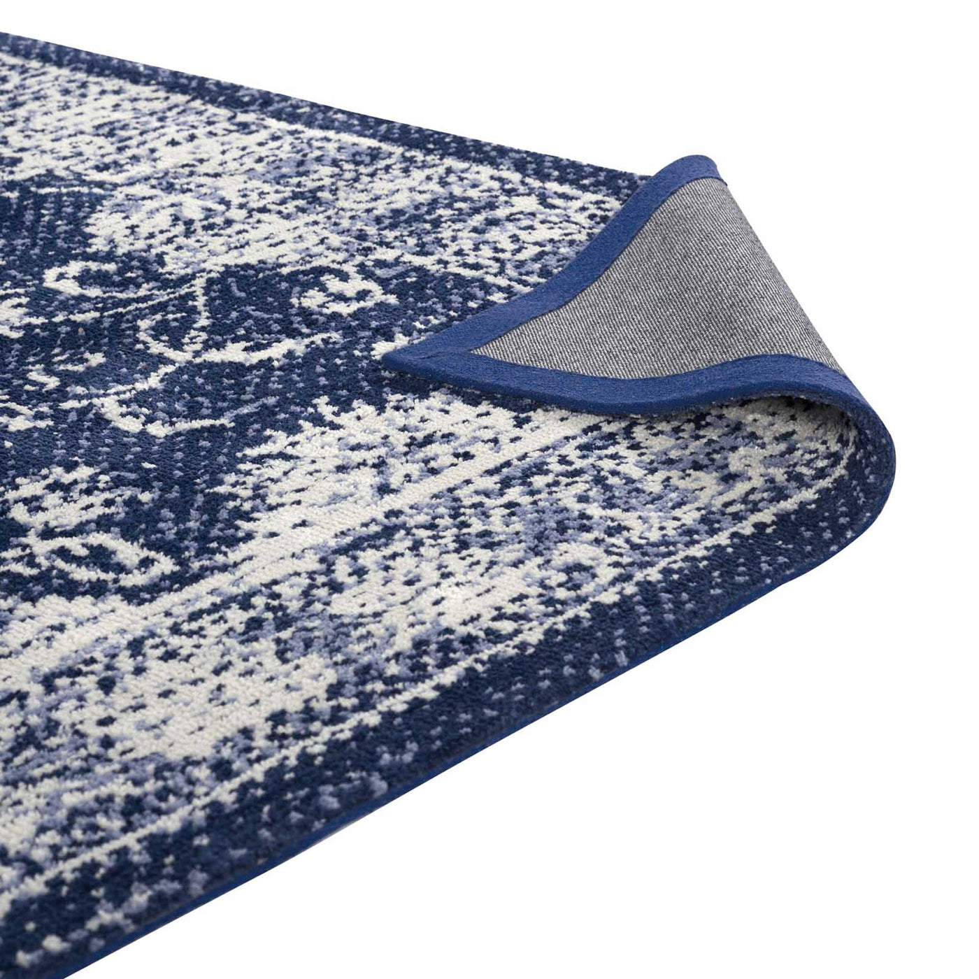 Kavin Area Rug Dark Blue/Ivory - Froy.com