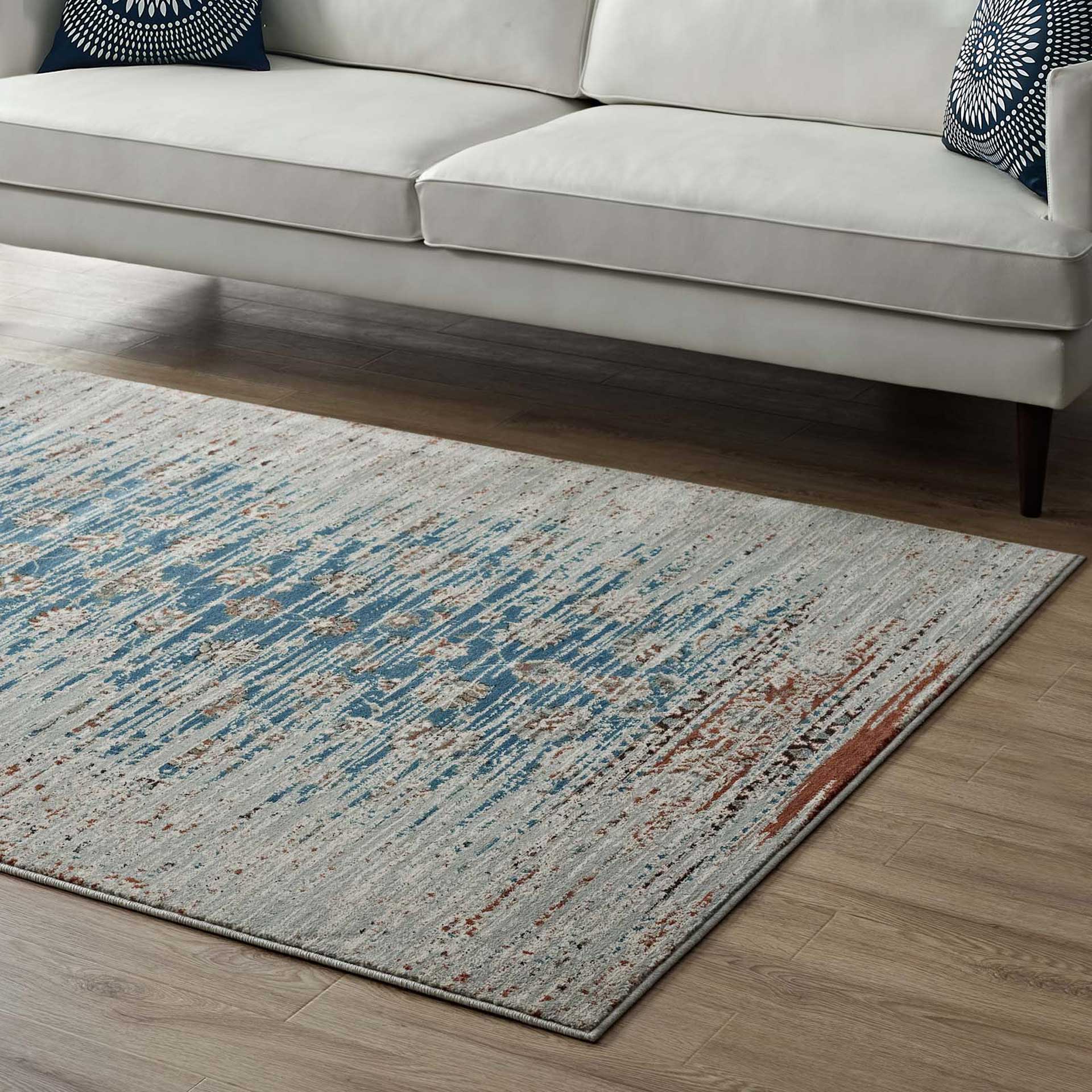 Harvard Area Rug Teal/Beige/Brown - Froy.com