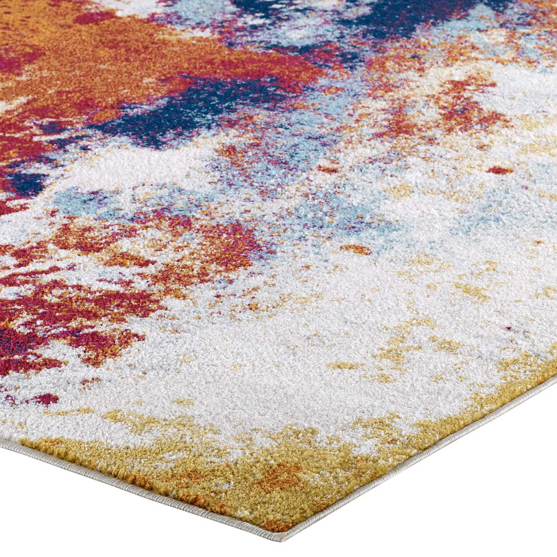 Eastham Area Rug Red/Orange/Yellow/Blue/Ivory - Froy.com
