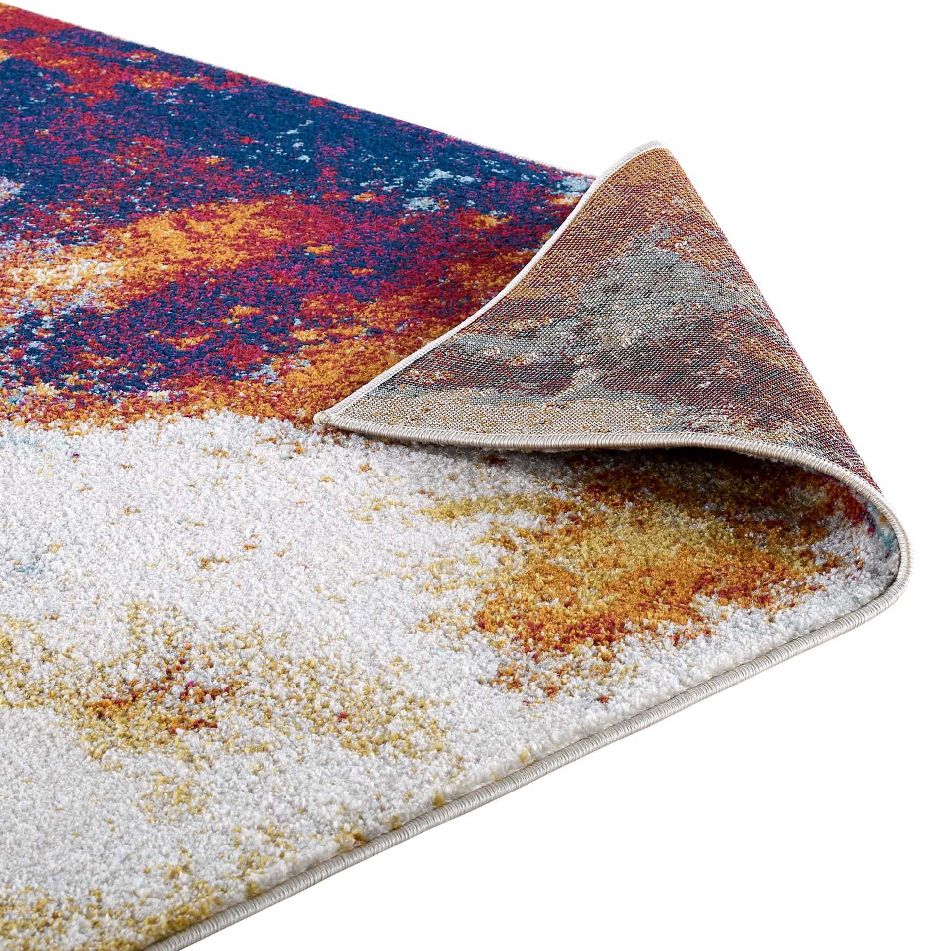 Eastham Area Rug Red/Orange/Yellow/Blue/Ivory - Froy.com