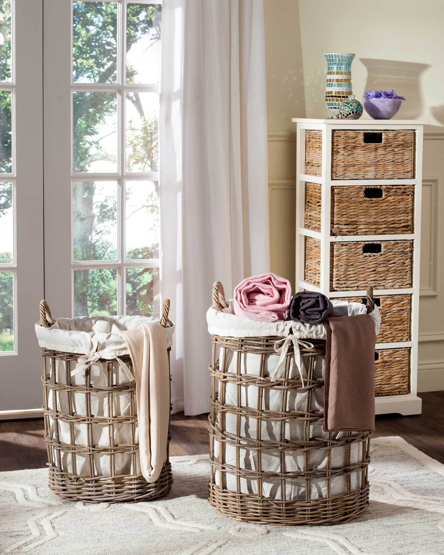 Adrien Wicker Storage Hamper - Froy.com