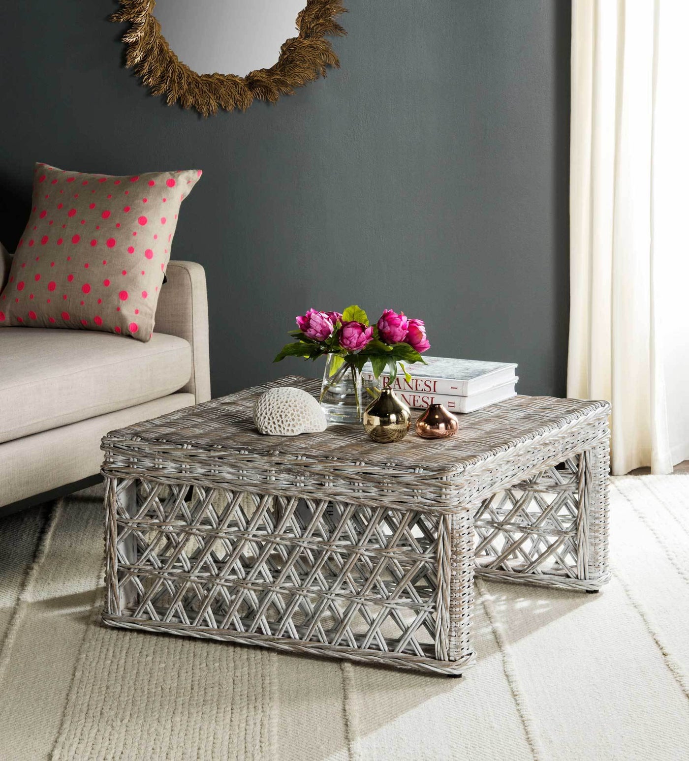 Shayla Wicker Coffee Table - Froy.com