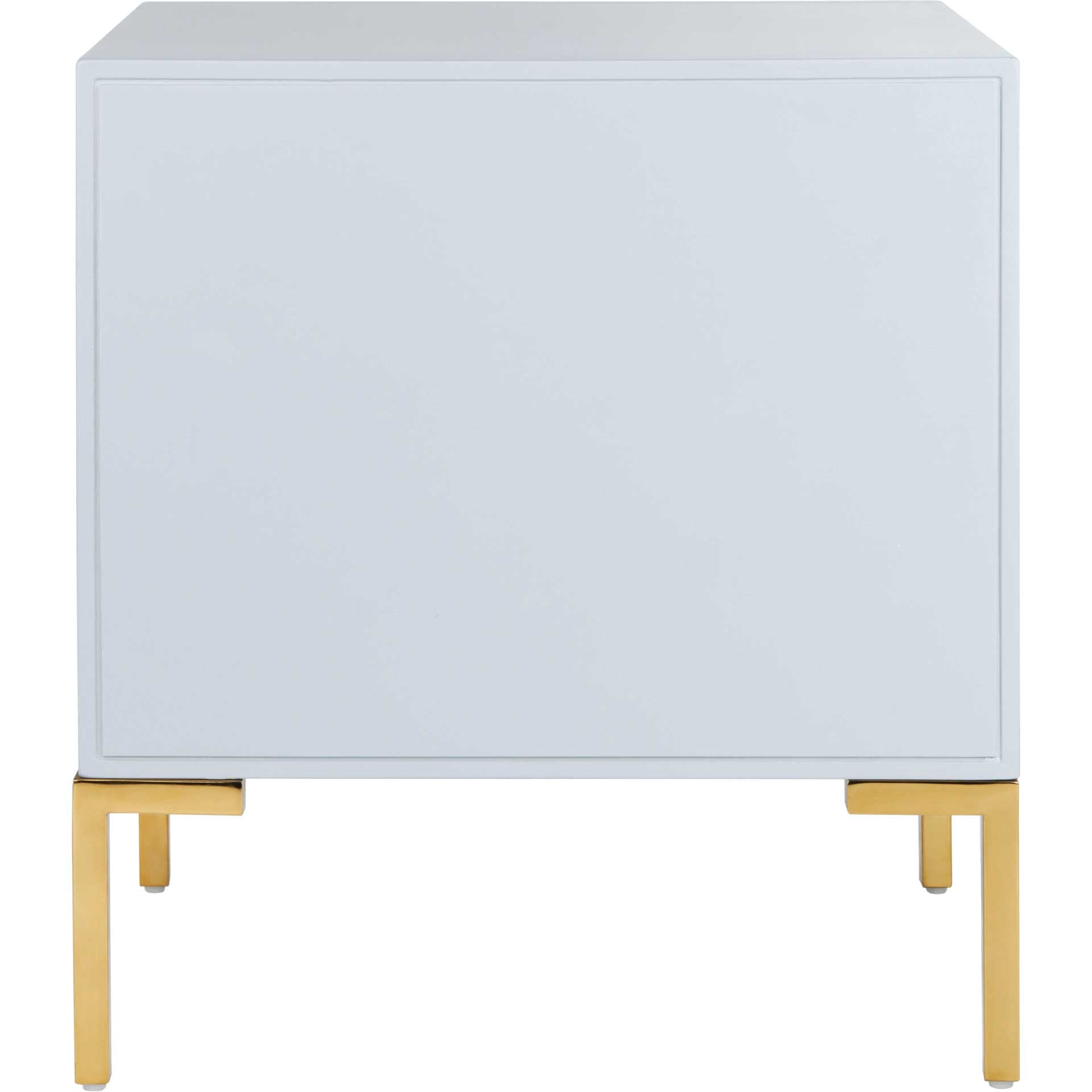 Alana Zigzag Side Table Gray/Gold - Froy.com
