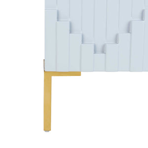 Alana Zigzag Side Table Gray/Gold - Froy.com