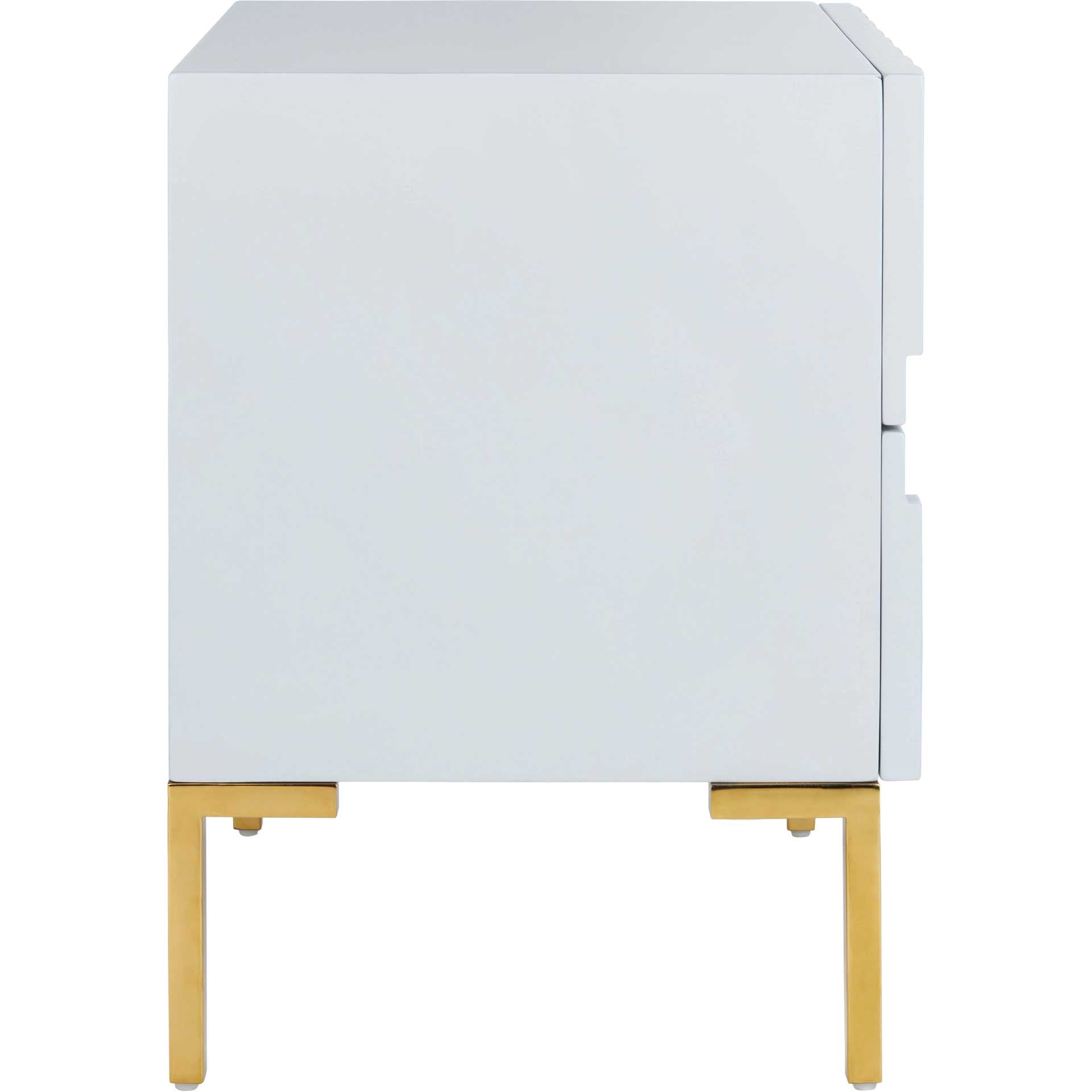 Alana Zigzag Side Table Gray/Gold - Froy.com