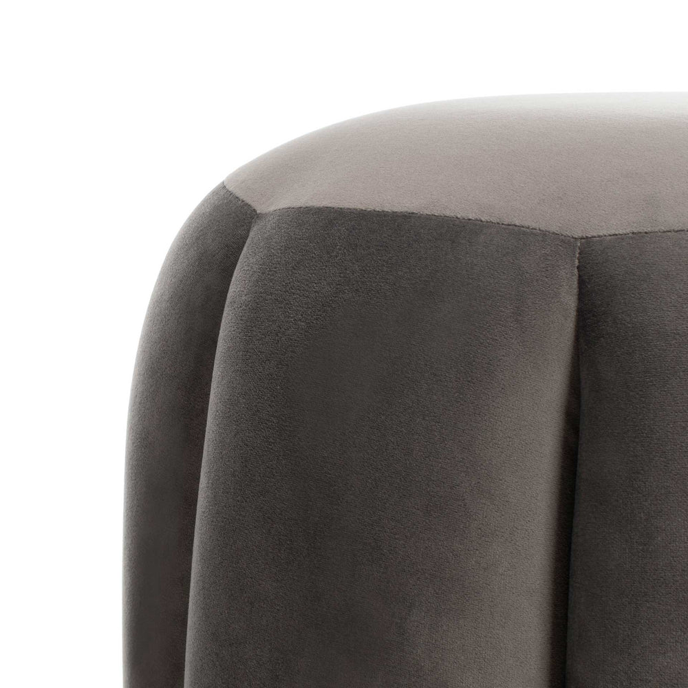 Maleah Channel Tufted Otttoman Dark Gray - Froy.com