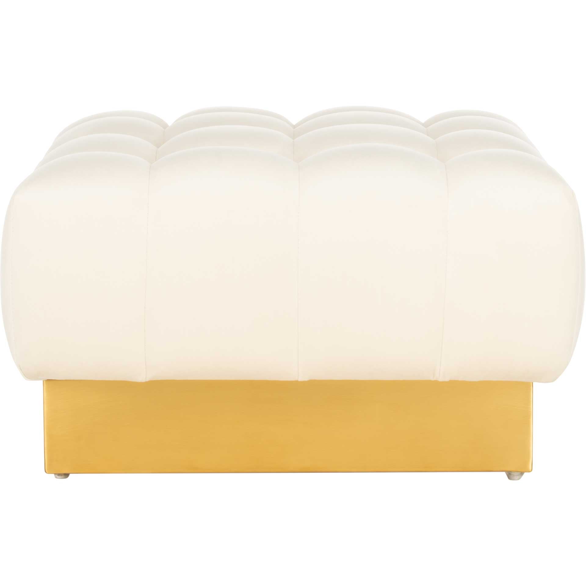 Himi Square Tufted Ottoman Cream - Froy.com