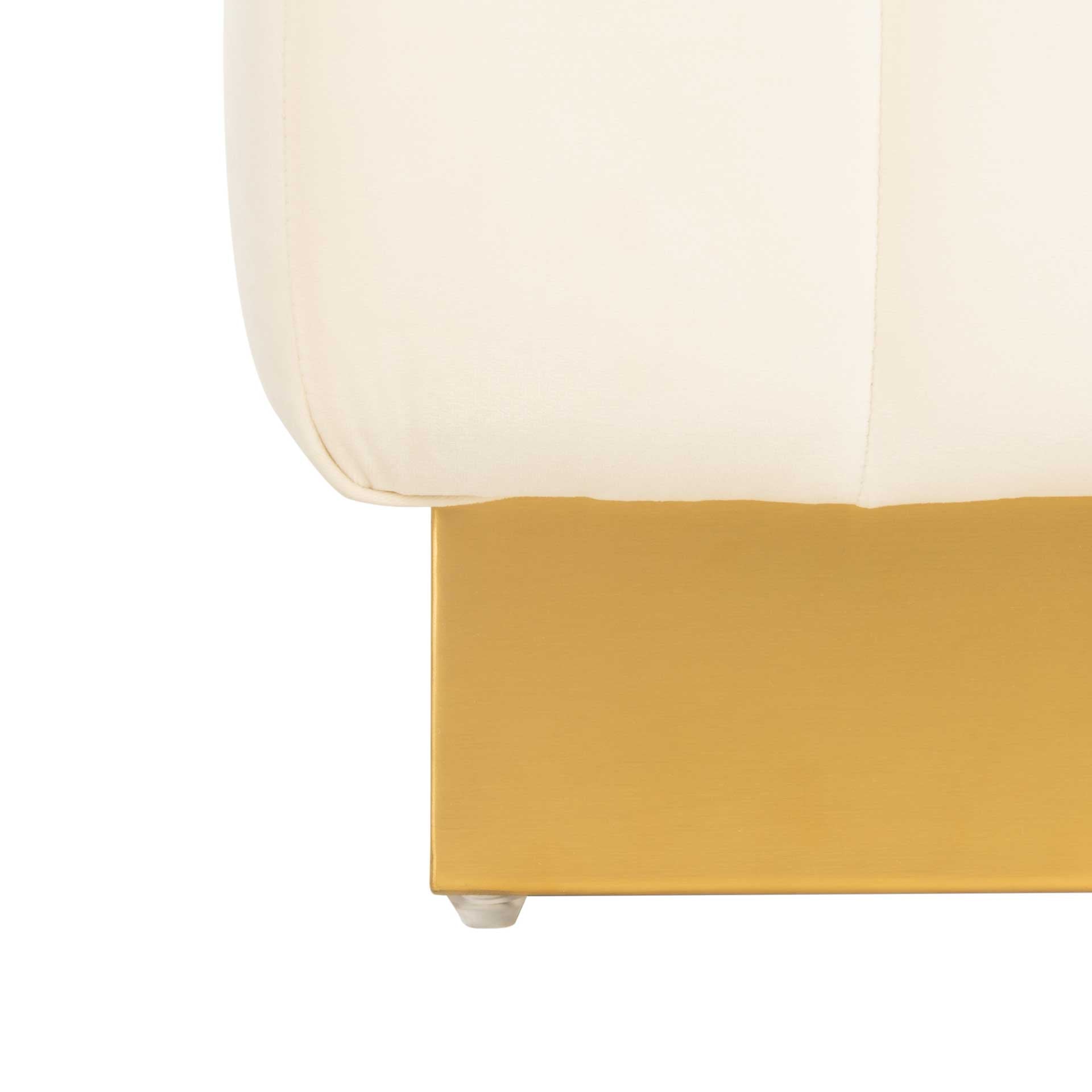 Himi Square Tufted Ottoman Cream - Froy.com