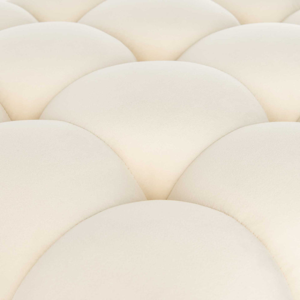 Himi Square Tufted Ottoman Cream - Froy.com