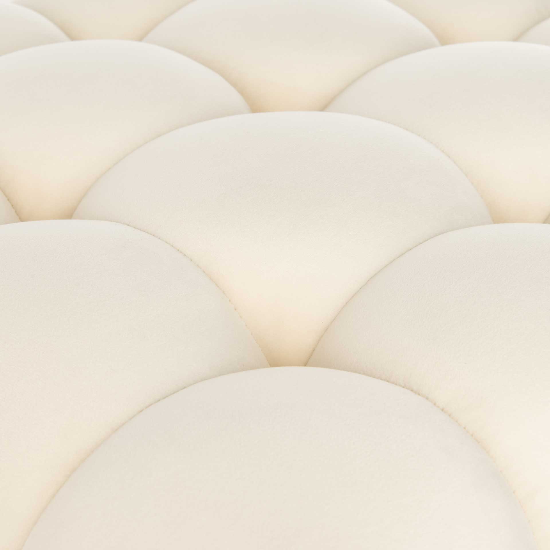 Himi Square Tufted Ottoman Cream - Froy.com