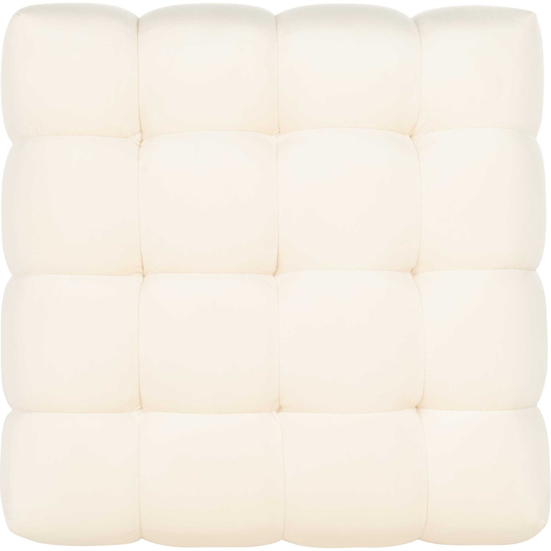 Himi Square Tufted Ottoman Cream - Froy.com