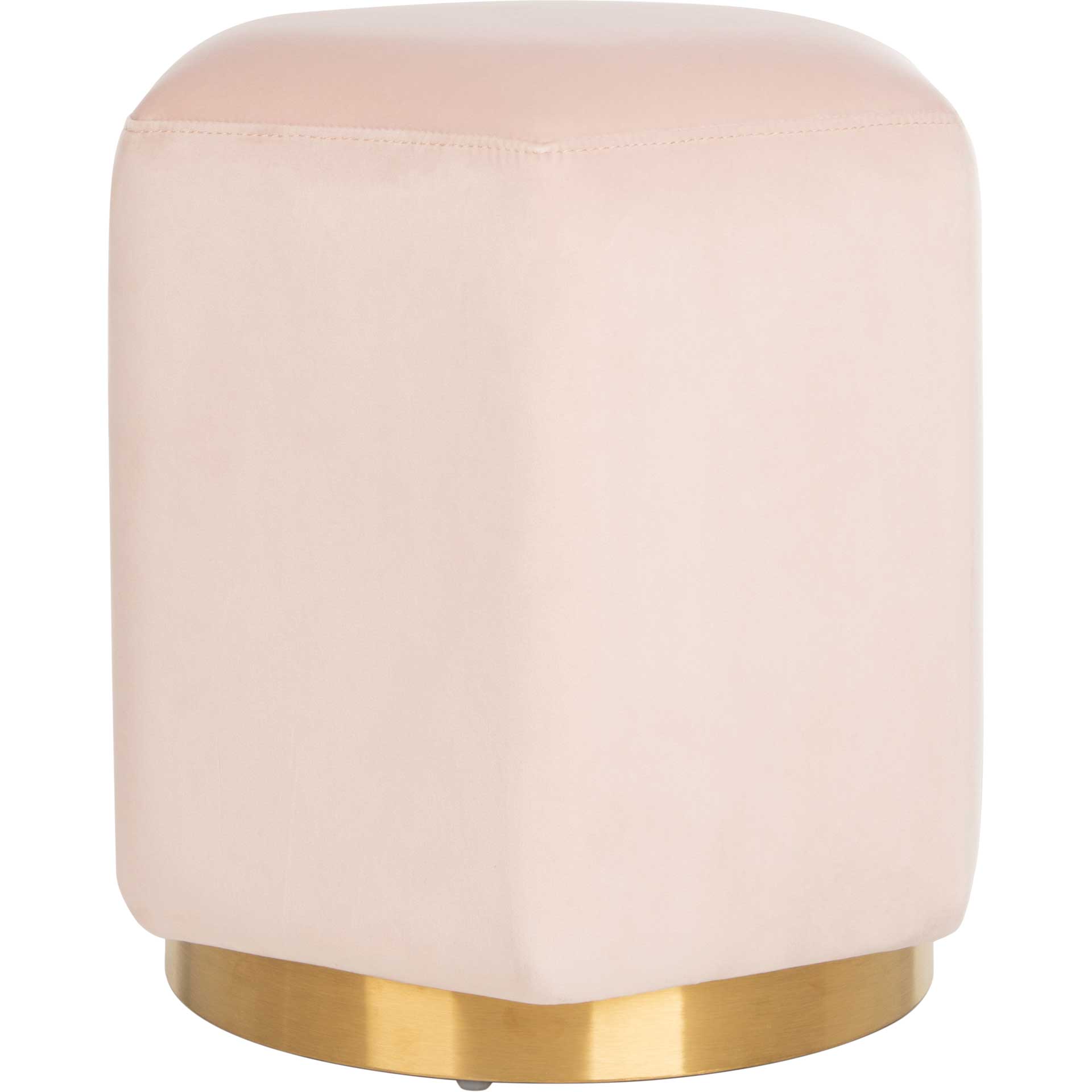 Pedro Hexagon Velvet Ottoman Light Pink - Froy.com
