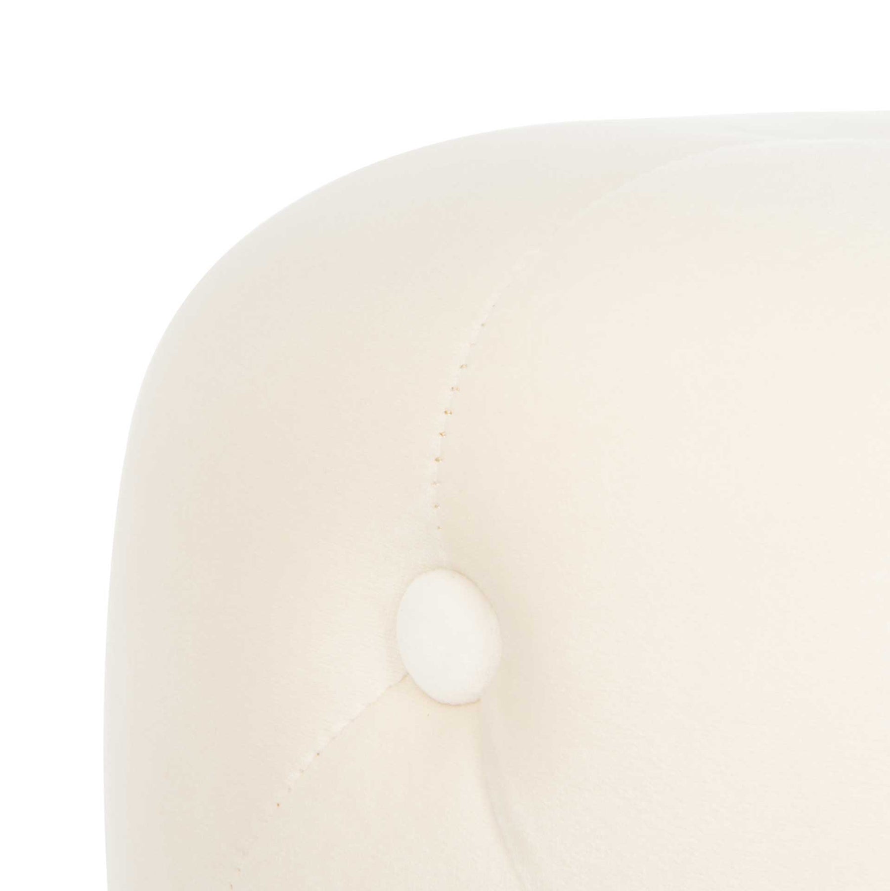 Carine Round Tufted Ottoman Cream - Froy.com