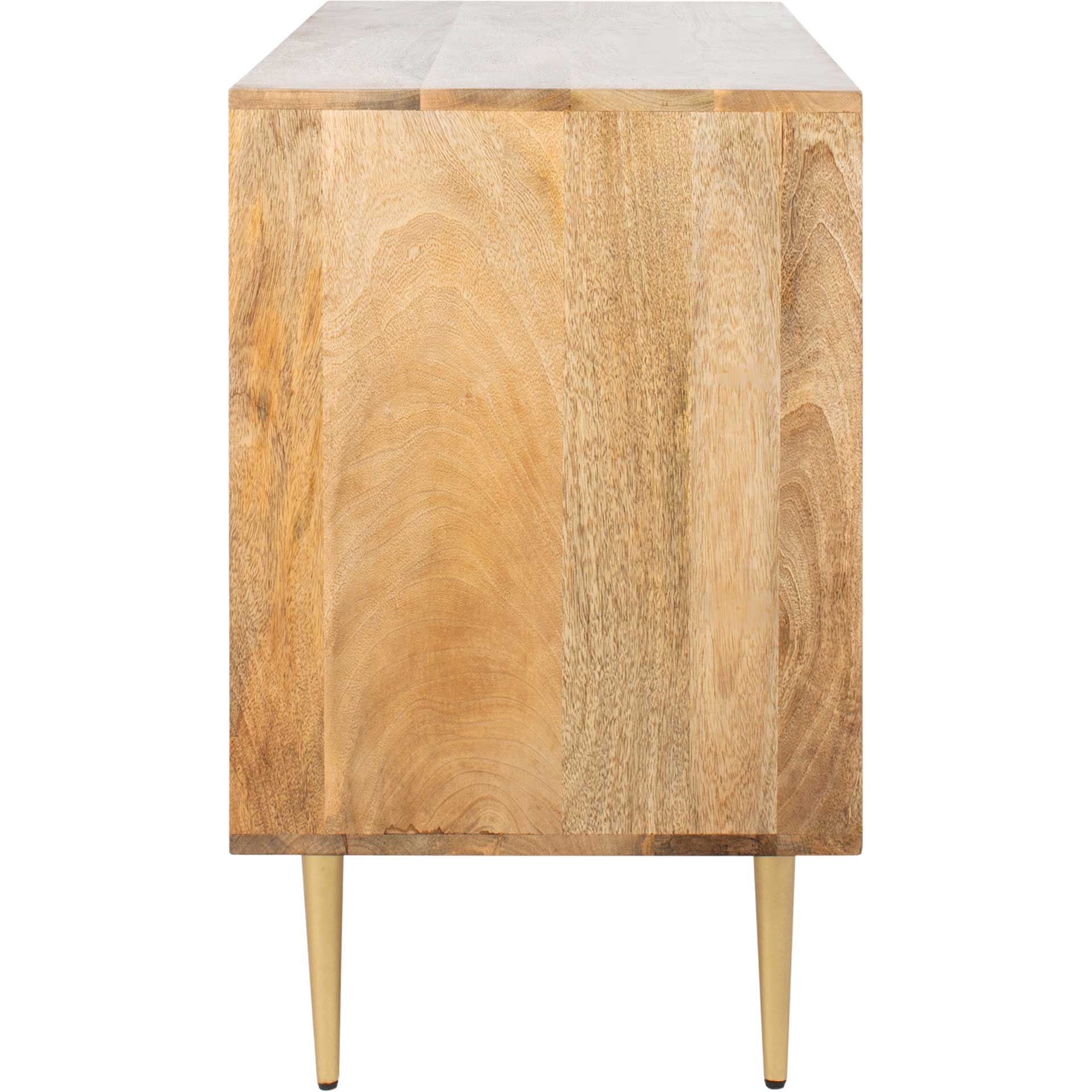 Tieton Cement Chest Natural Mango/Brass/Cement - Froy.com