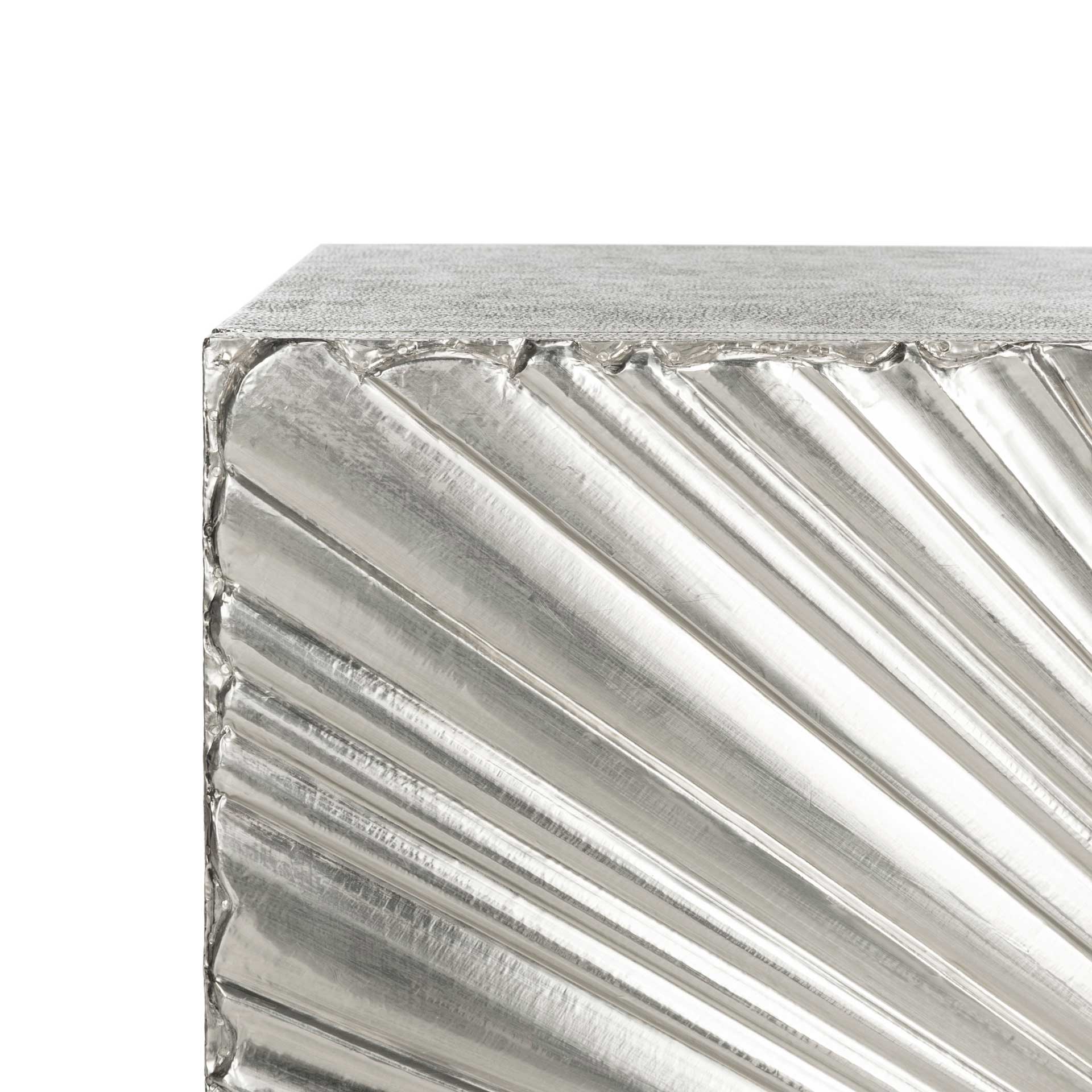 Sylvie Sunburst 2-Door Chest Silver - Froy.com