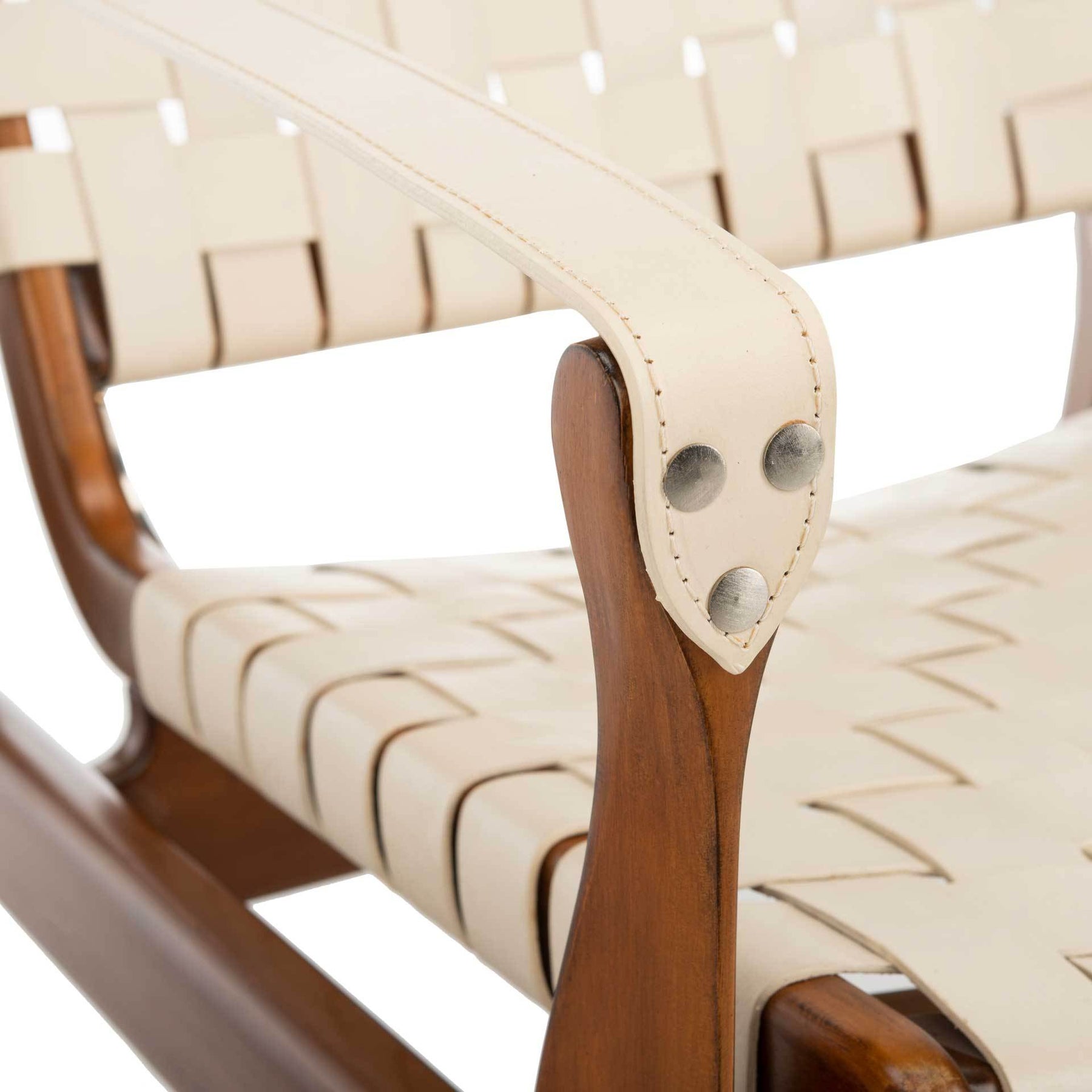 Diya Safari Chair White/Brown - Froy.com