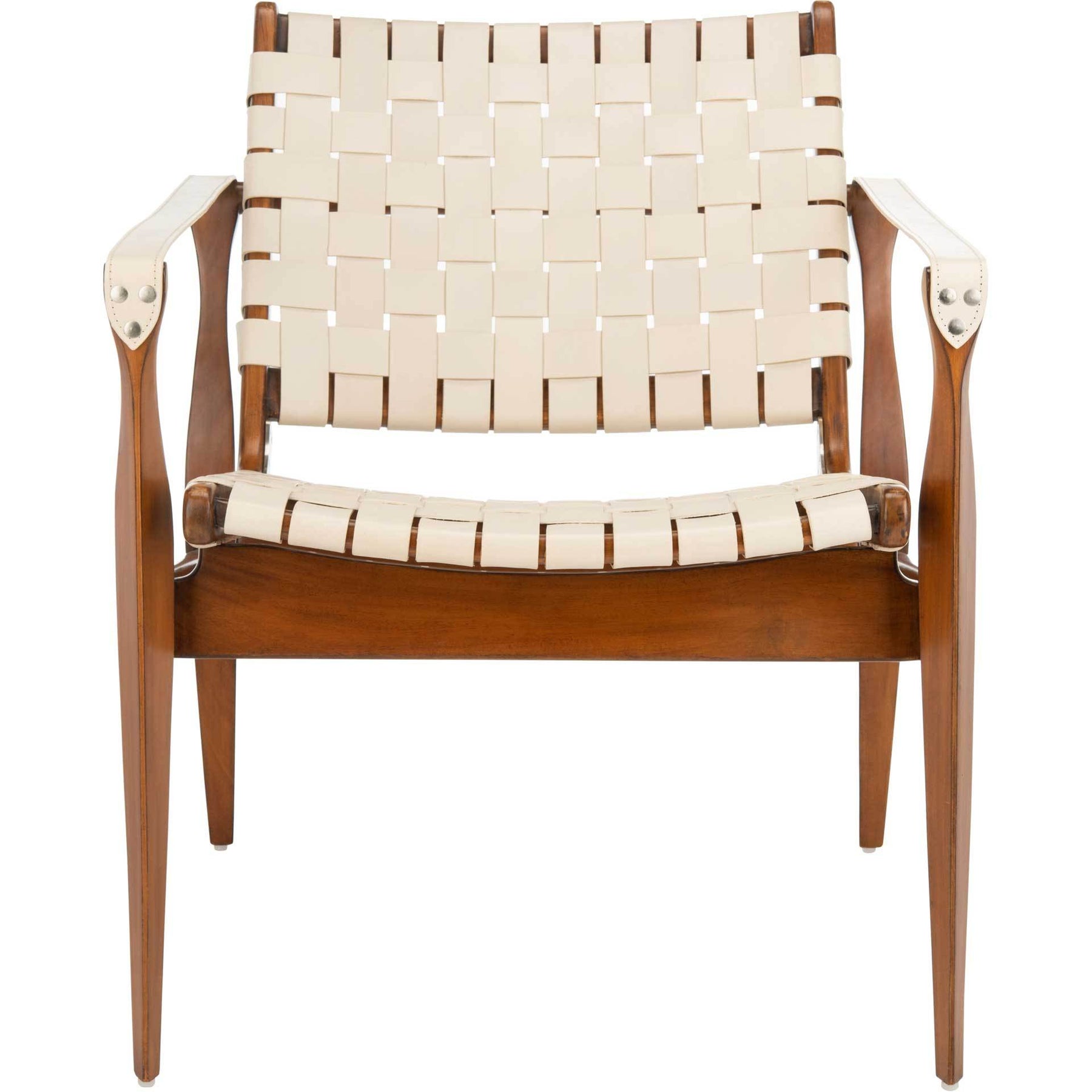 Diya Safari Chair White/Brown - Froy.com