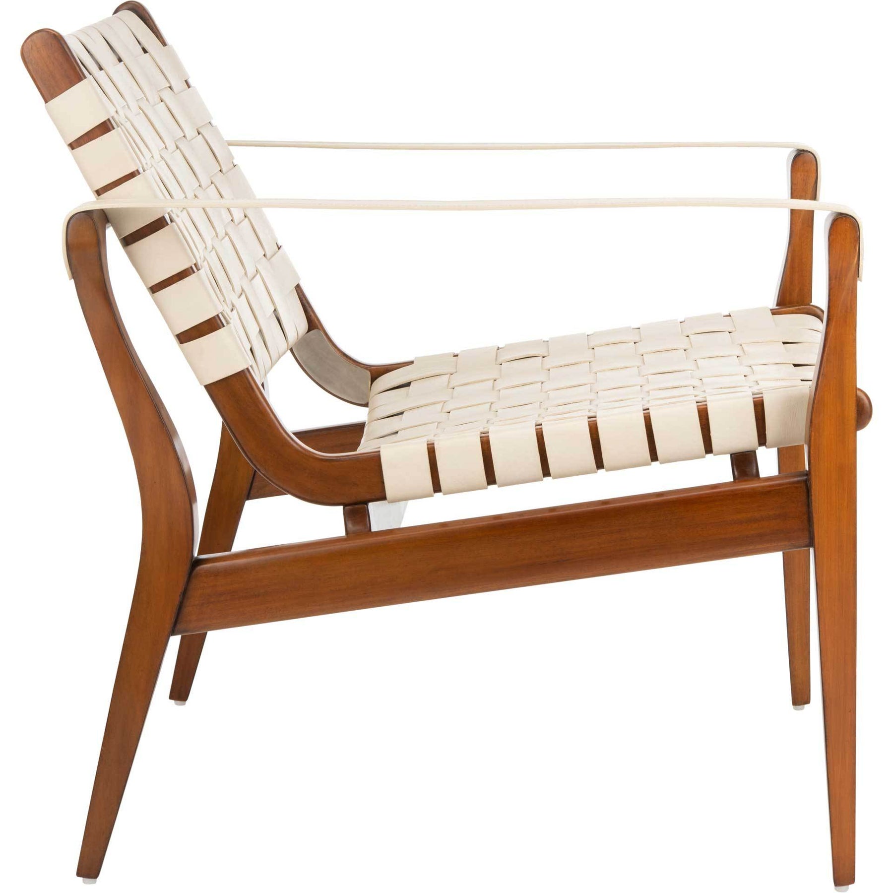 Diya Safari Chair White/Brown - Froy.com
