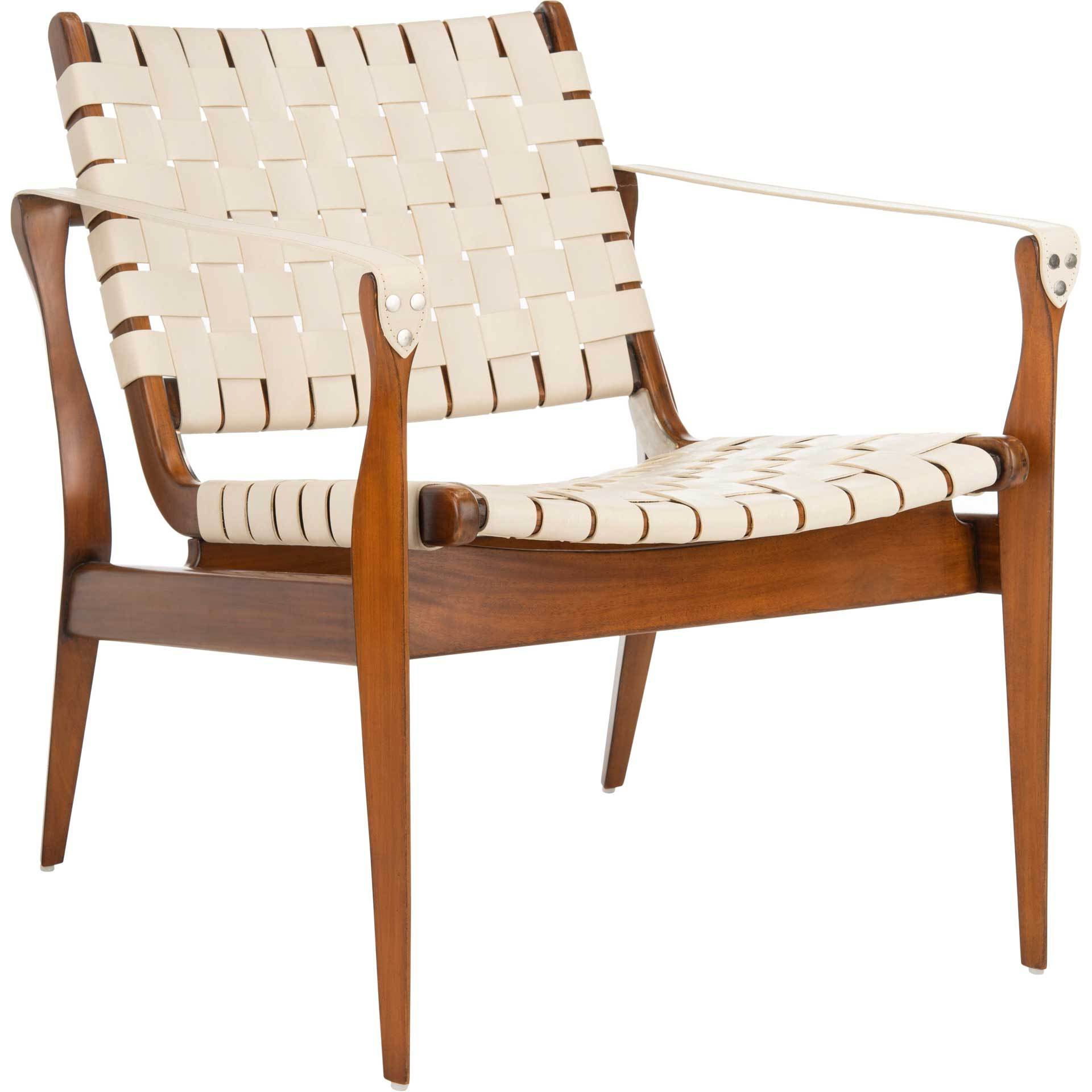 Diya Safari Chair White/Brown - Froy.com