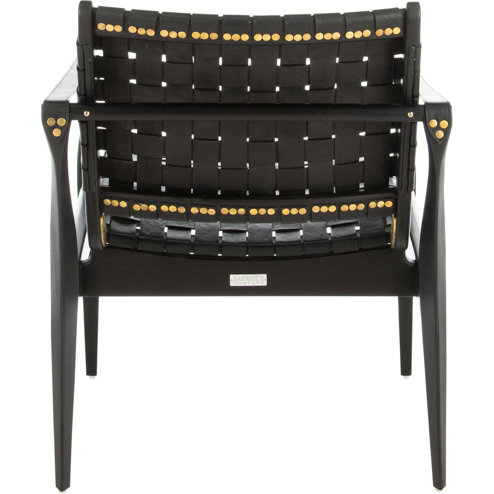 Diya Leather Safari Chair Black - Froy.com