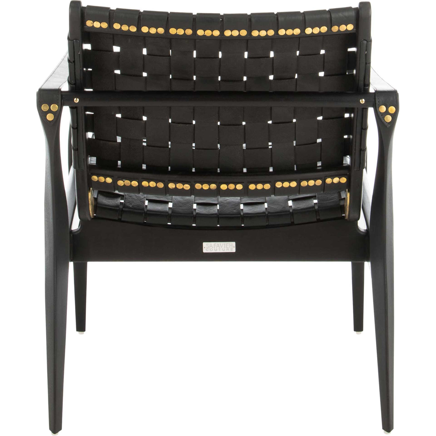 Diya Leather Safari Chair Black - Froy.com