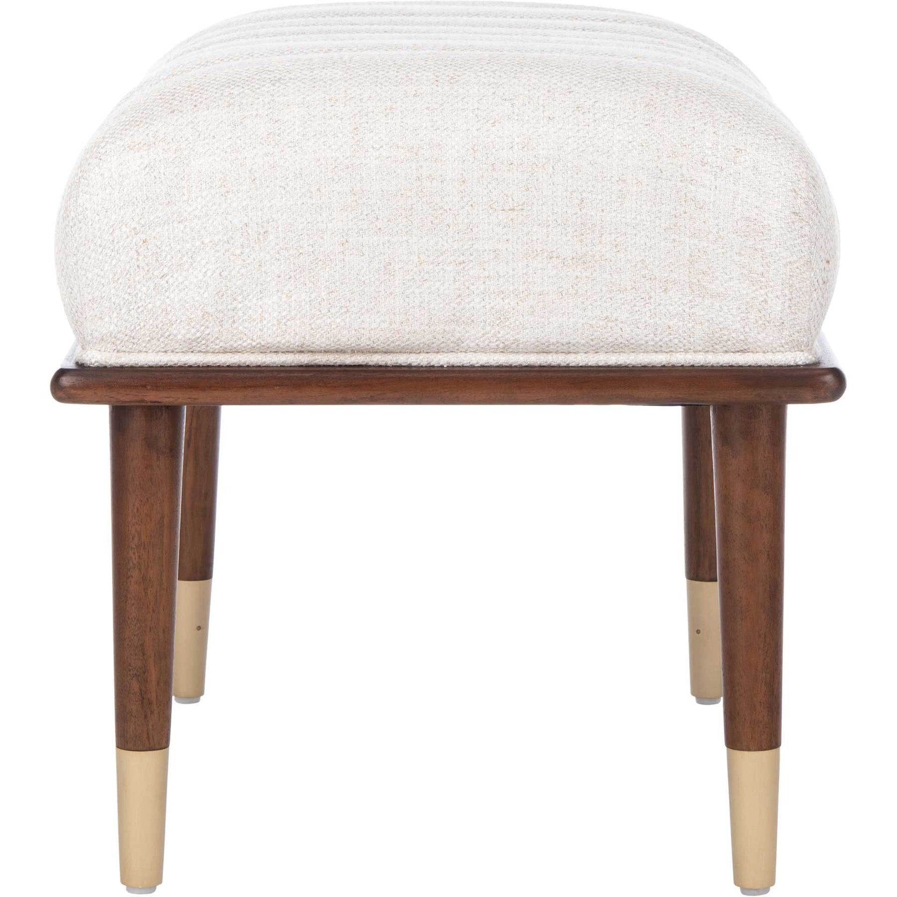 Flourish Mid-Century Ottoman Cream - Froy.com