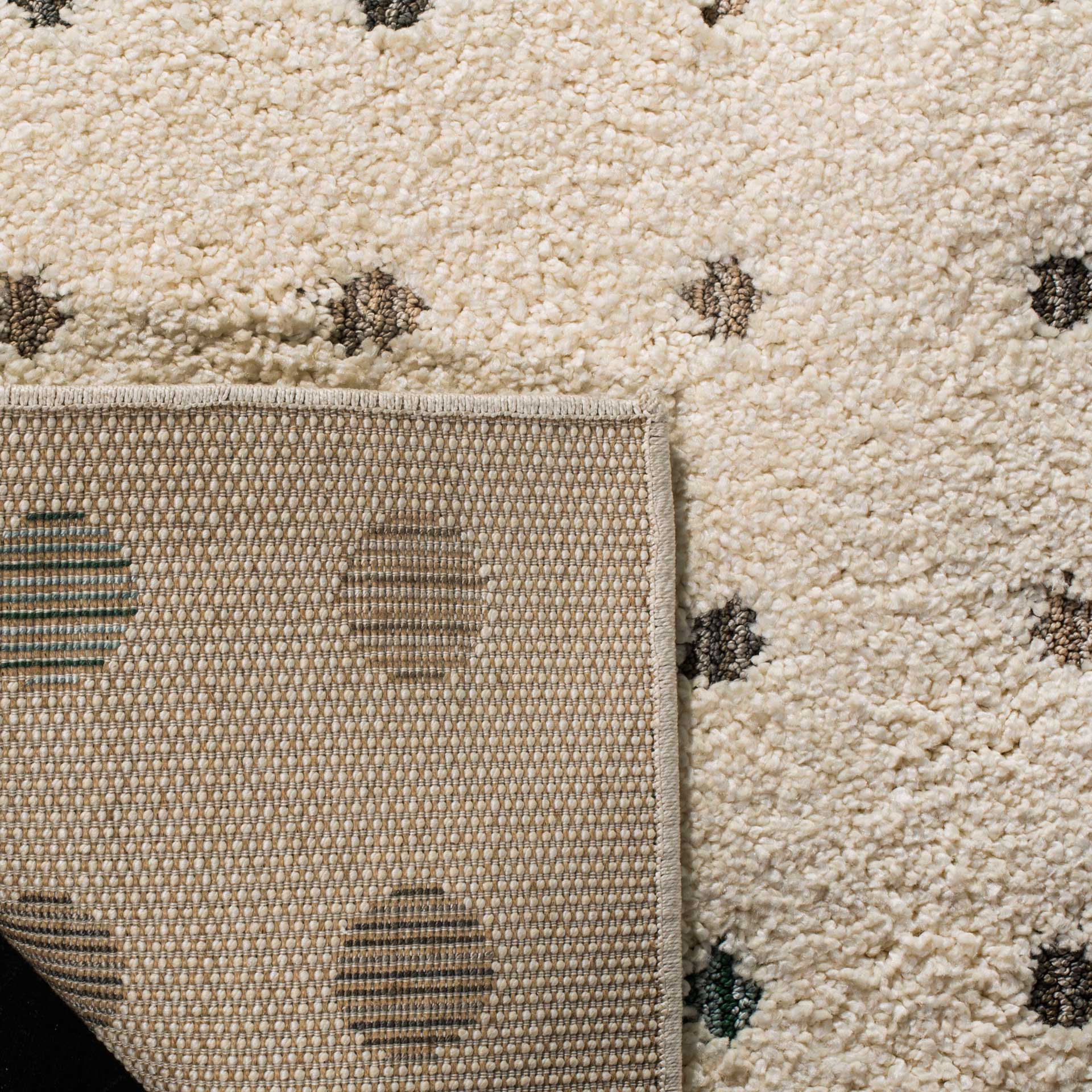 Santorini Shag Dots Cream/Multi Area Rug - Froy.com