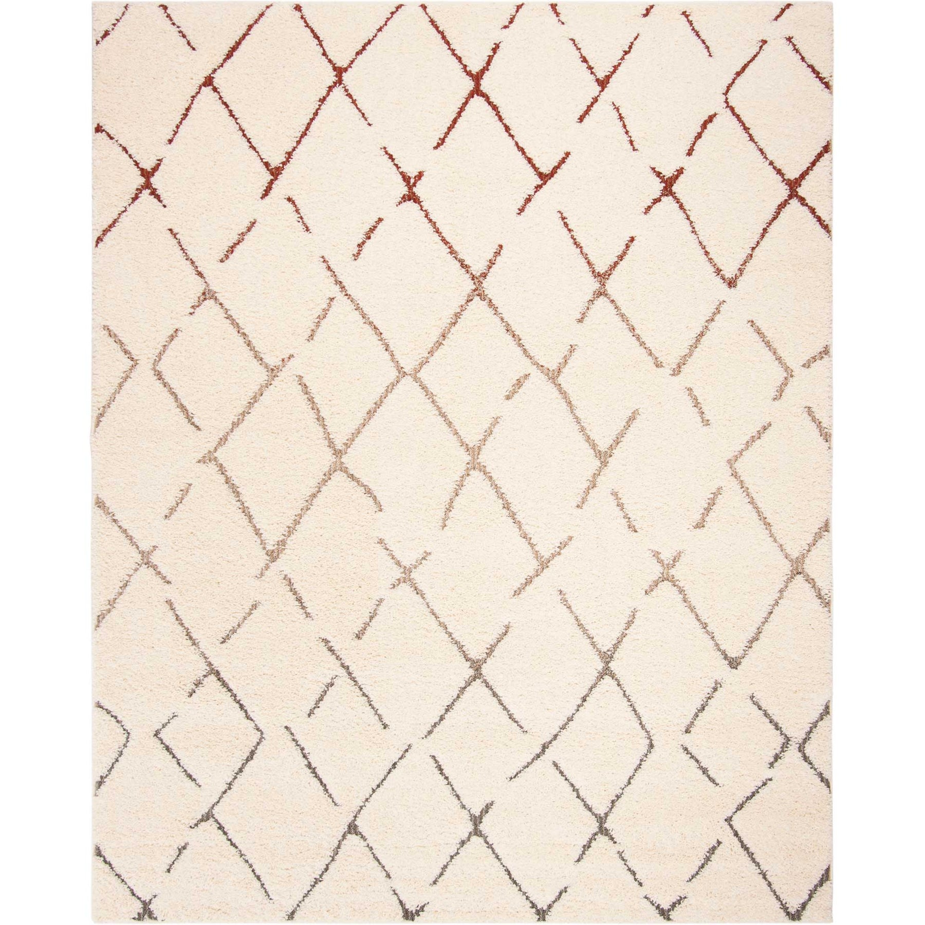 Santorini Shag Cream/Multi Area Rug - Froy.com