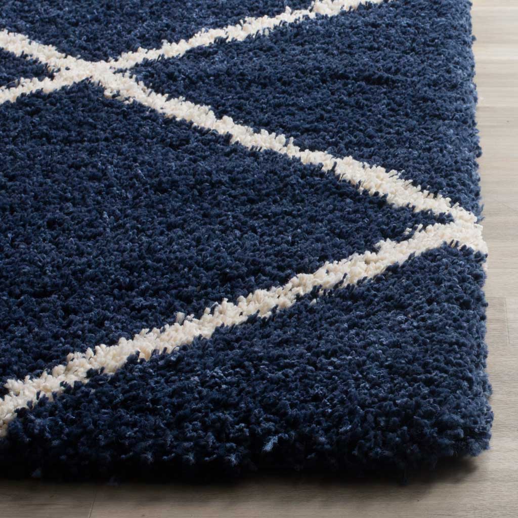 Hudson Shag Diamond Navy/Ivory Area Rug - Froy.com