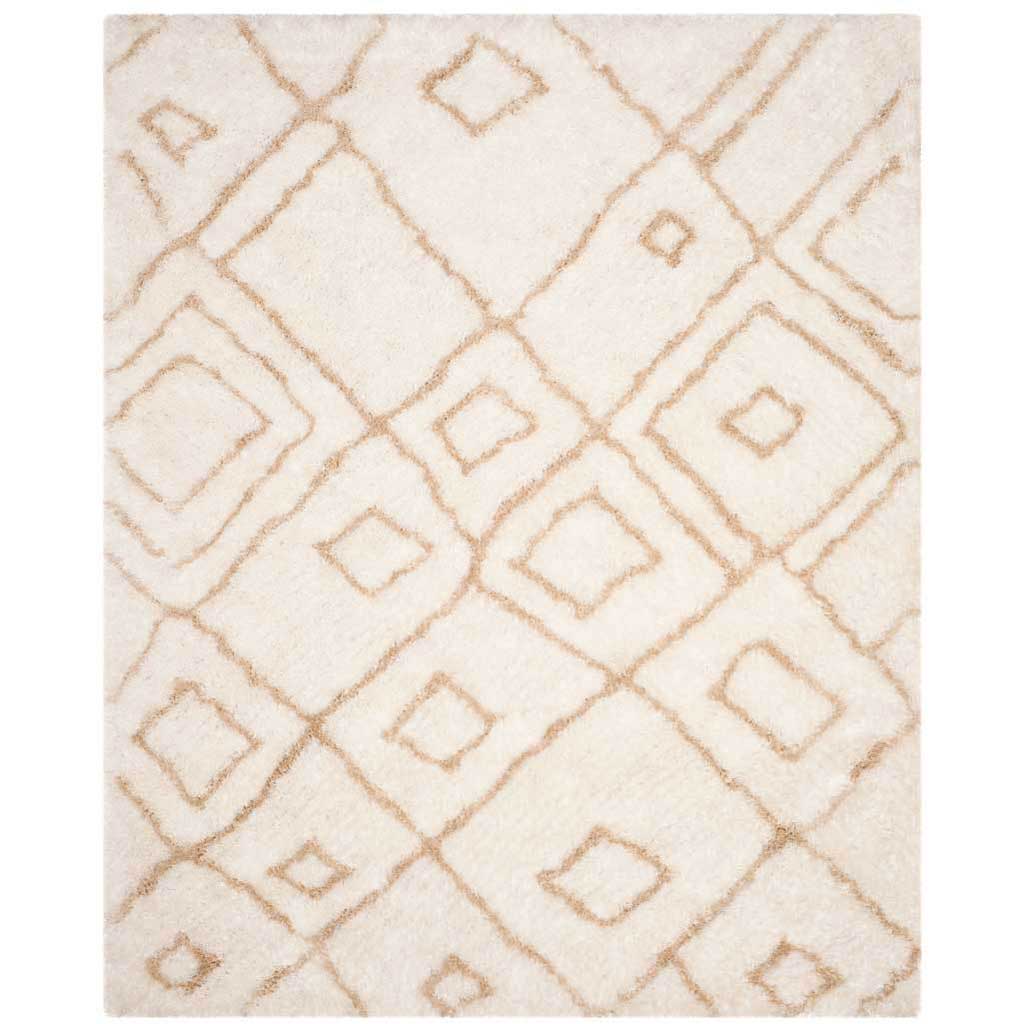 Toronto Shag Ivory/Beige Area Rug - Froy.com
