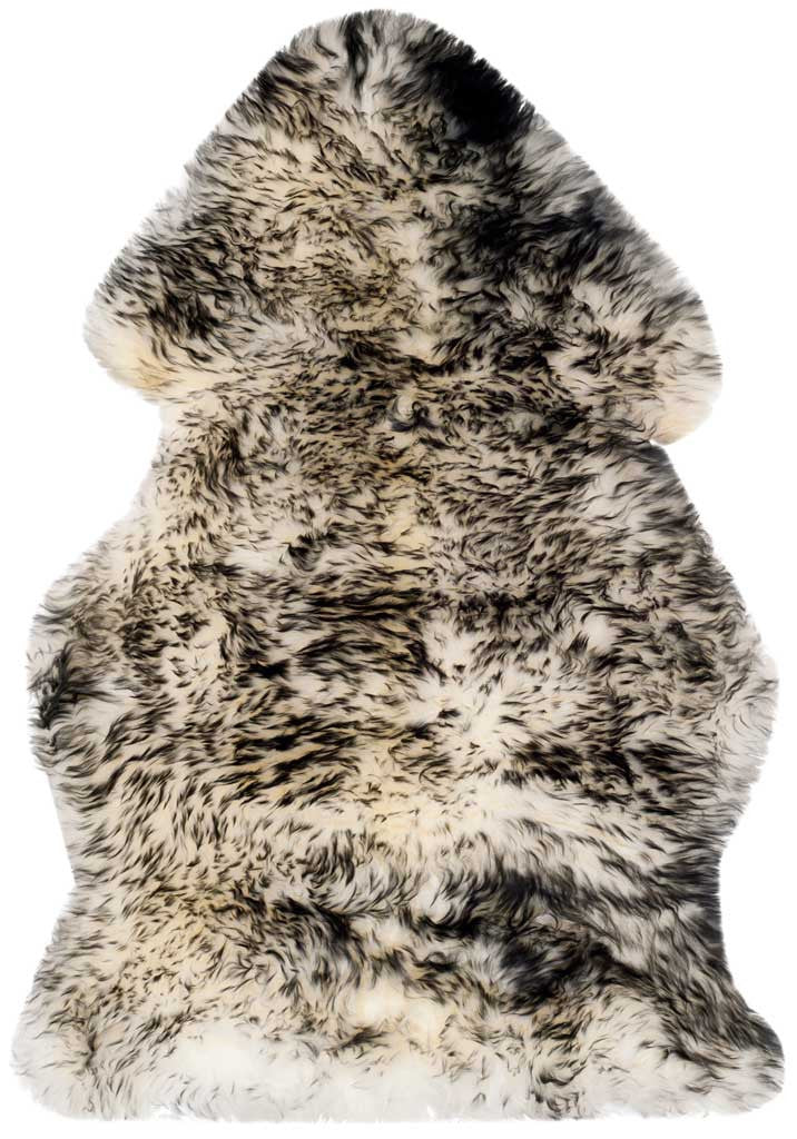 Sheepskin Pelt Ivory/Dark Charcoal Area Rug - Froy.com