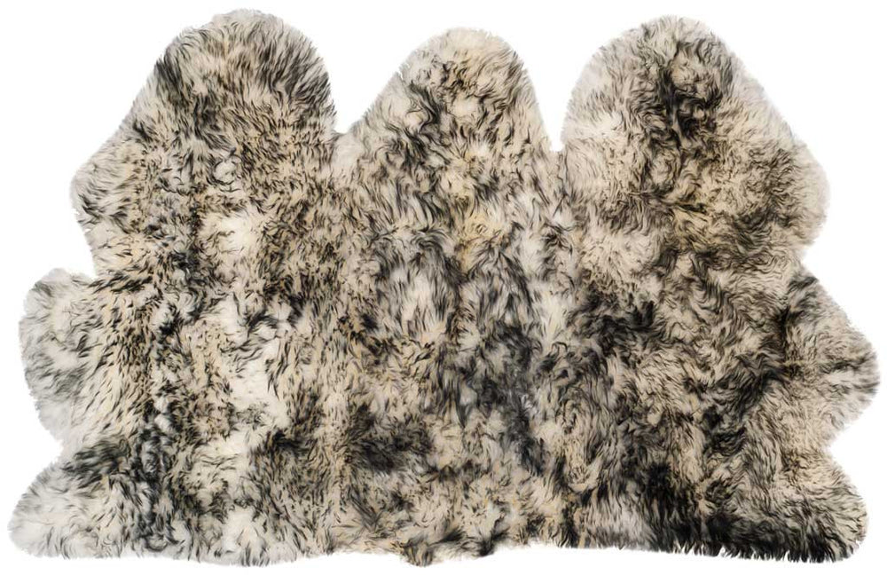 Sheepskin Pelt Ivory/Dark Charcoal Area Rug - Froy.com